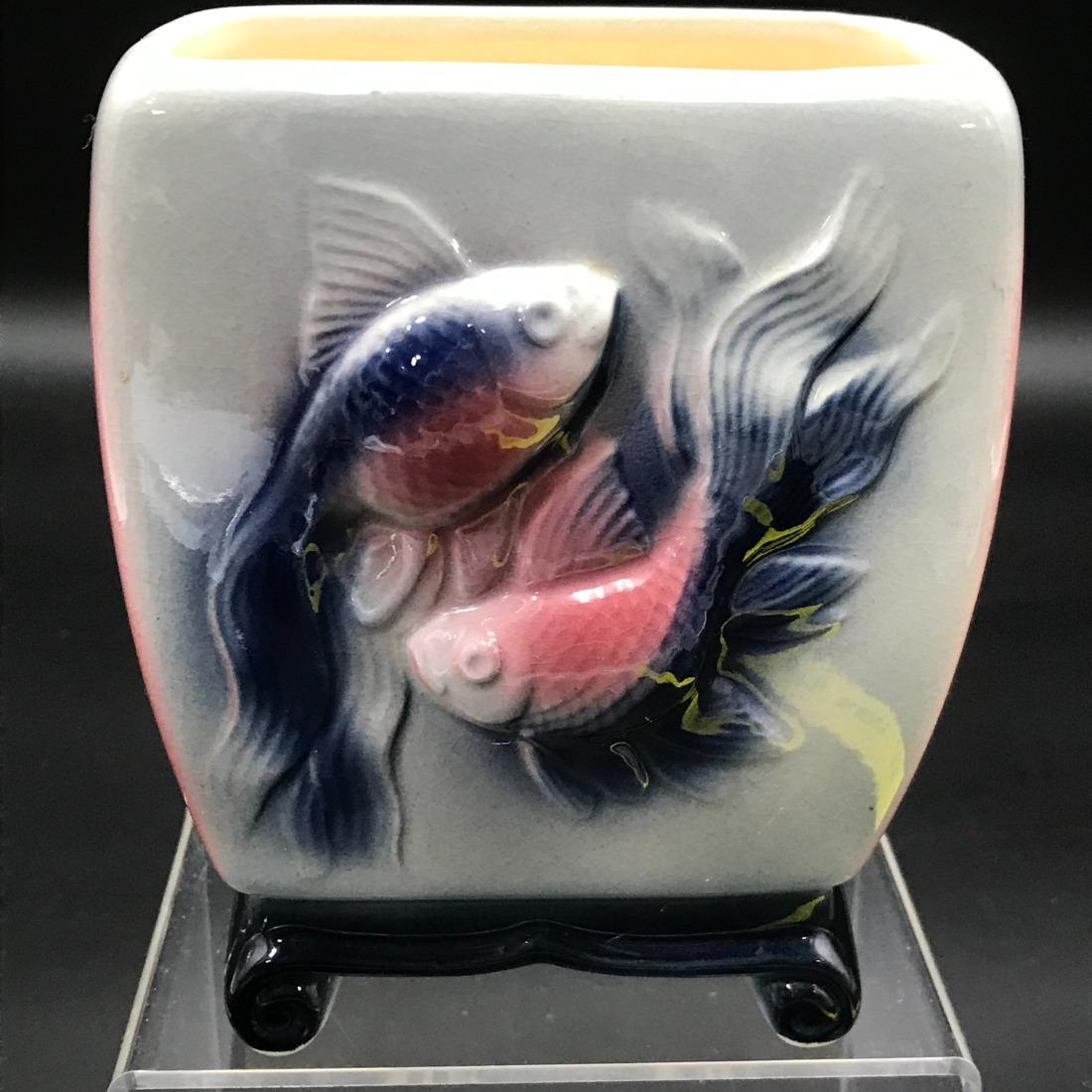 Footed 3D Koi Fish Vase/Planter 5.5"