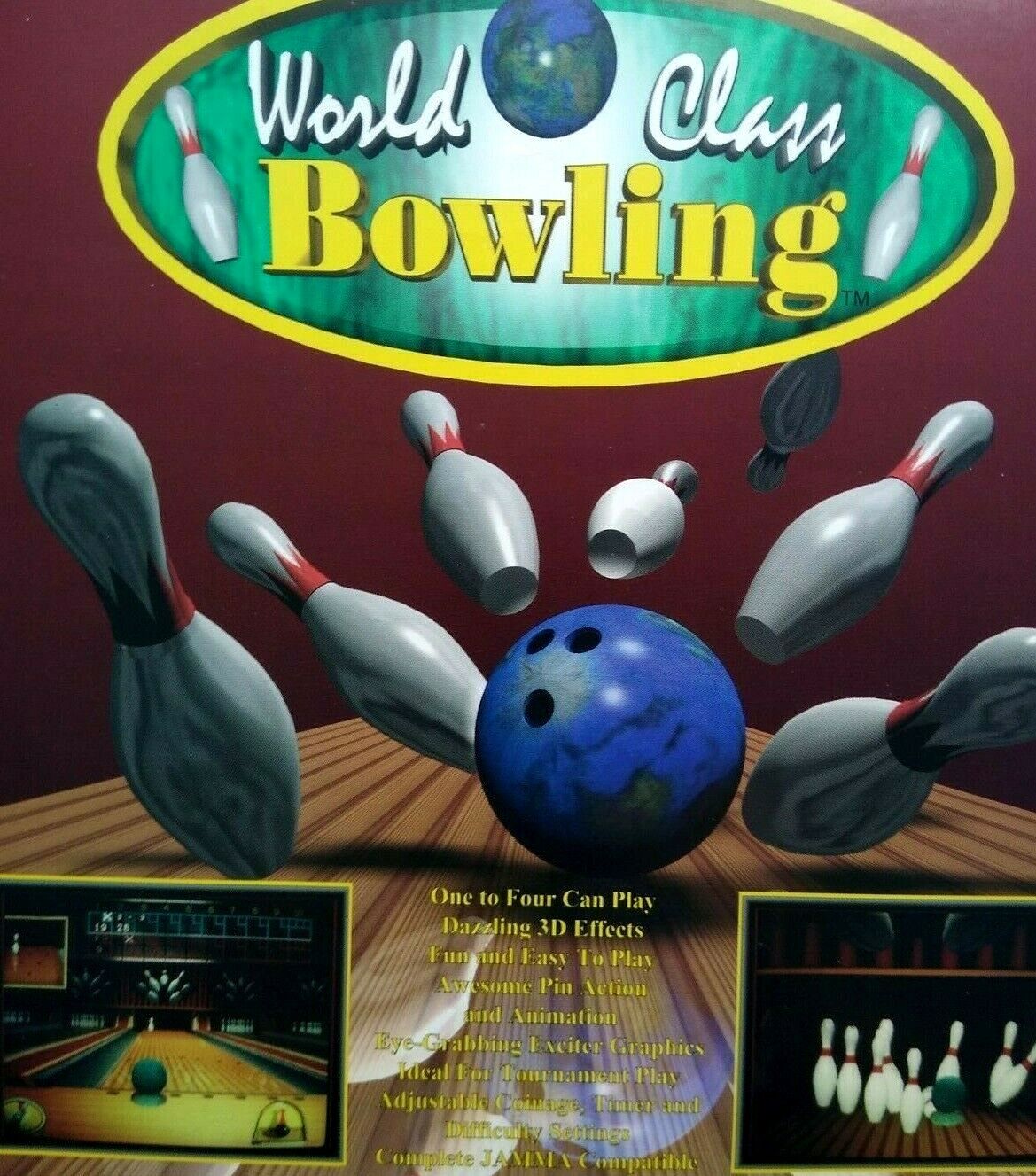 World Class Bowling Arcade Flyer Version 1 Original Video Game Vintage ...