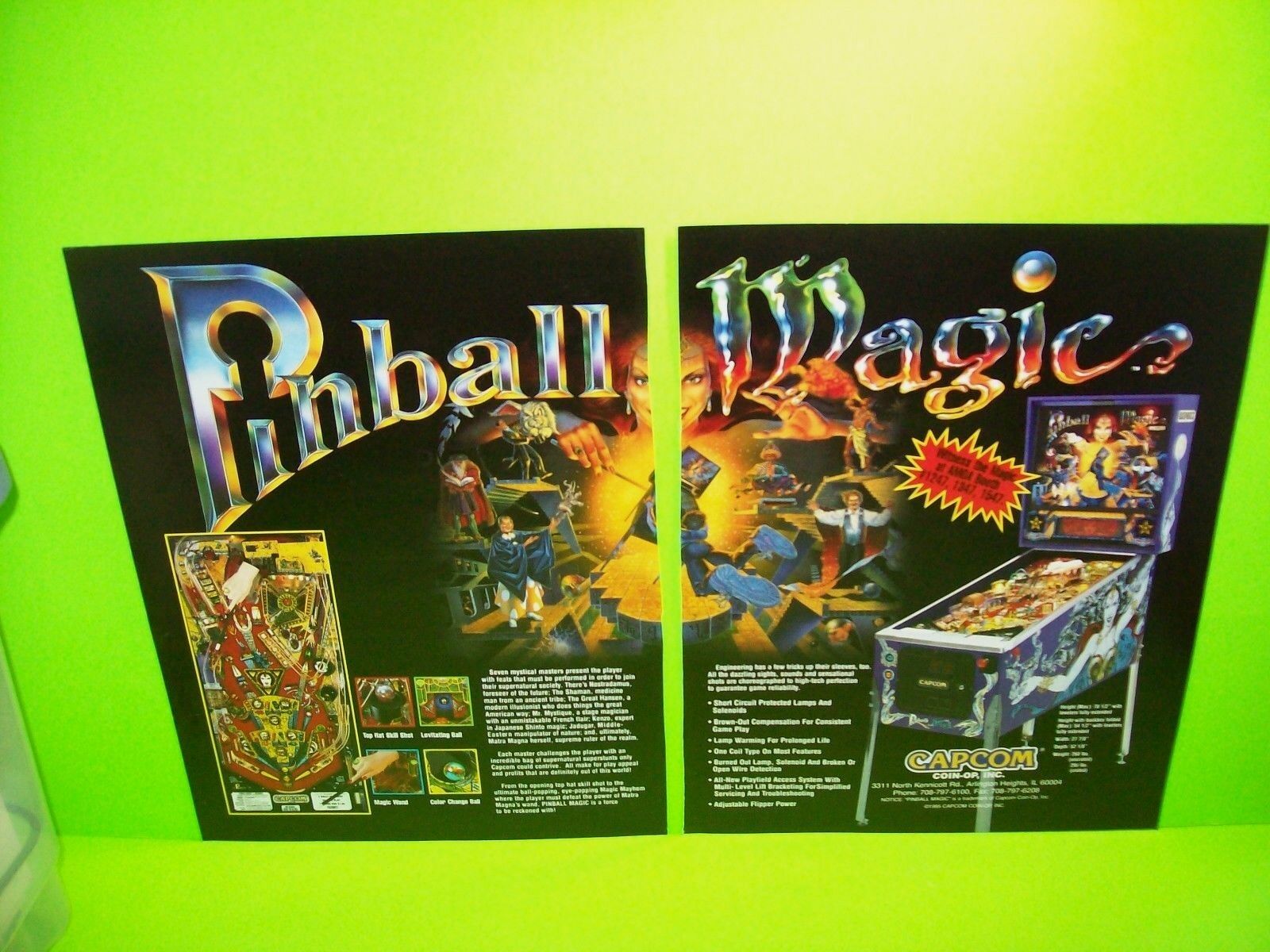 PINBALL MAGIC Pinball Machine Magazine Pull Out Trade Magazine Print Ad ...