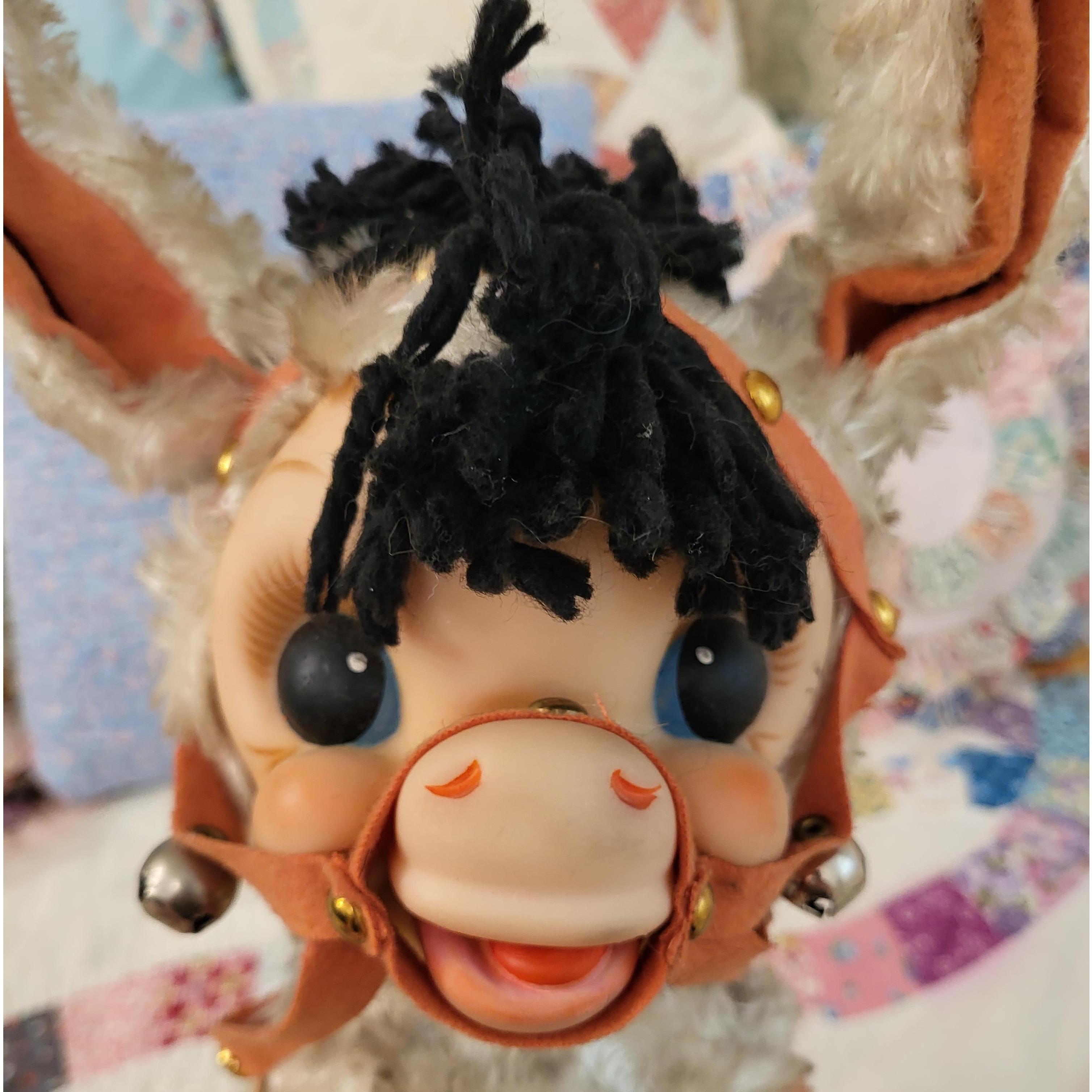 1950s Rushton Rubber Face Plush Honkey Donkey