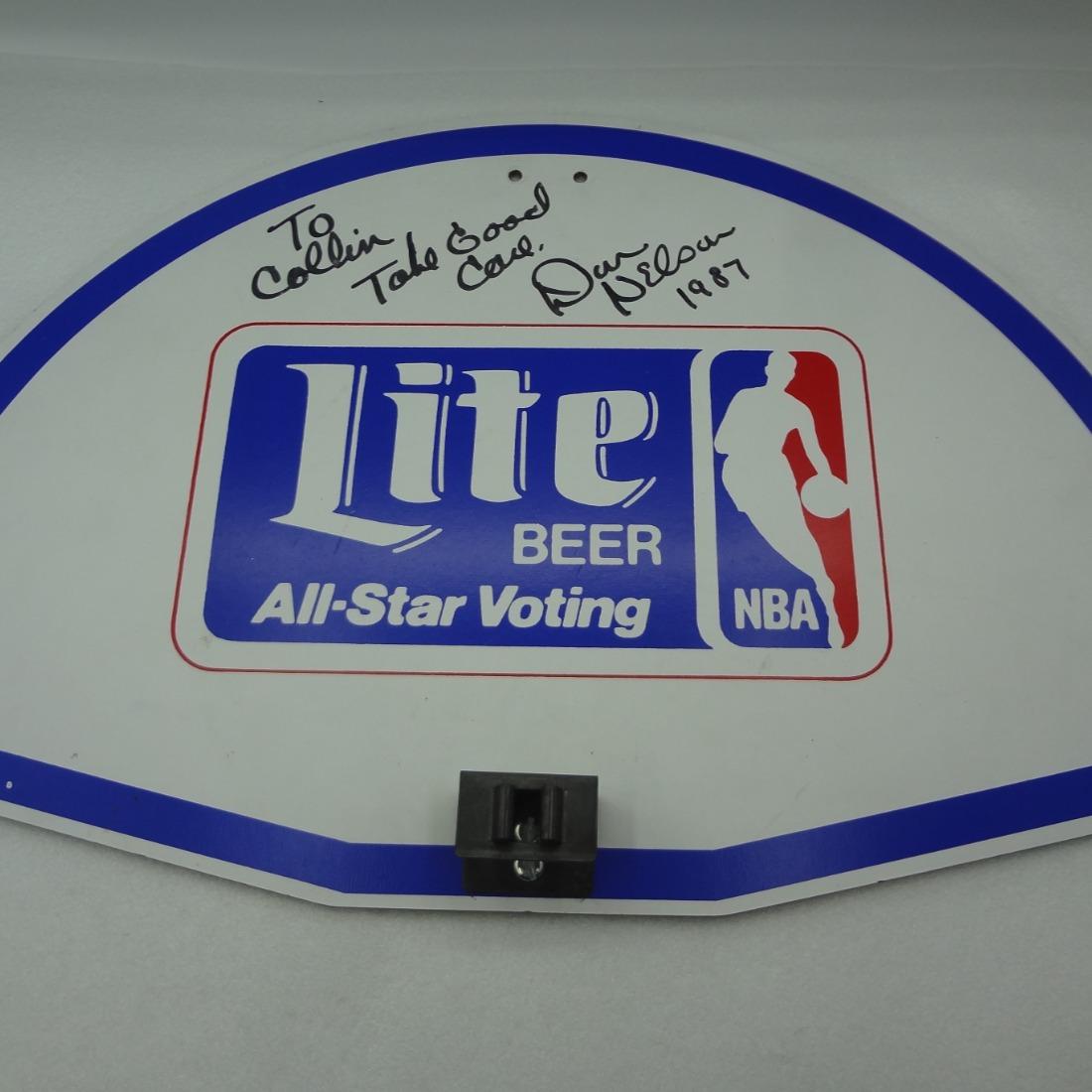 Milwaukee Bucks Don Nelson 1987 Autographed Nerf Backboard
