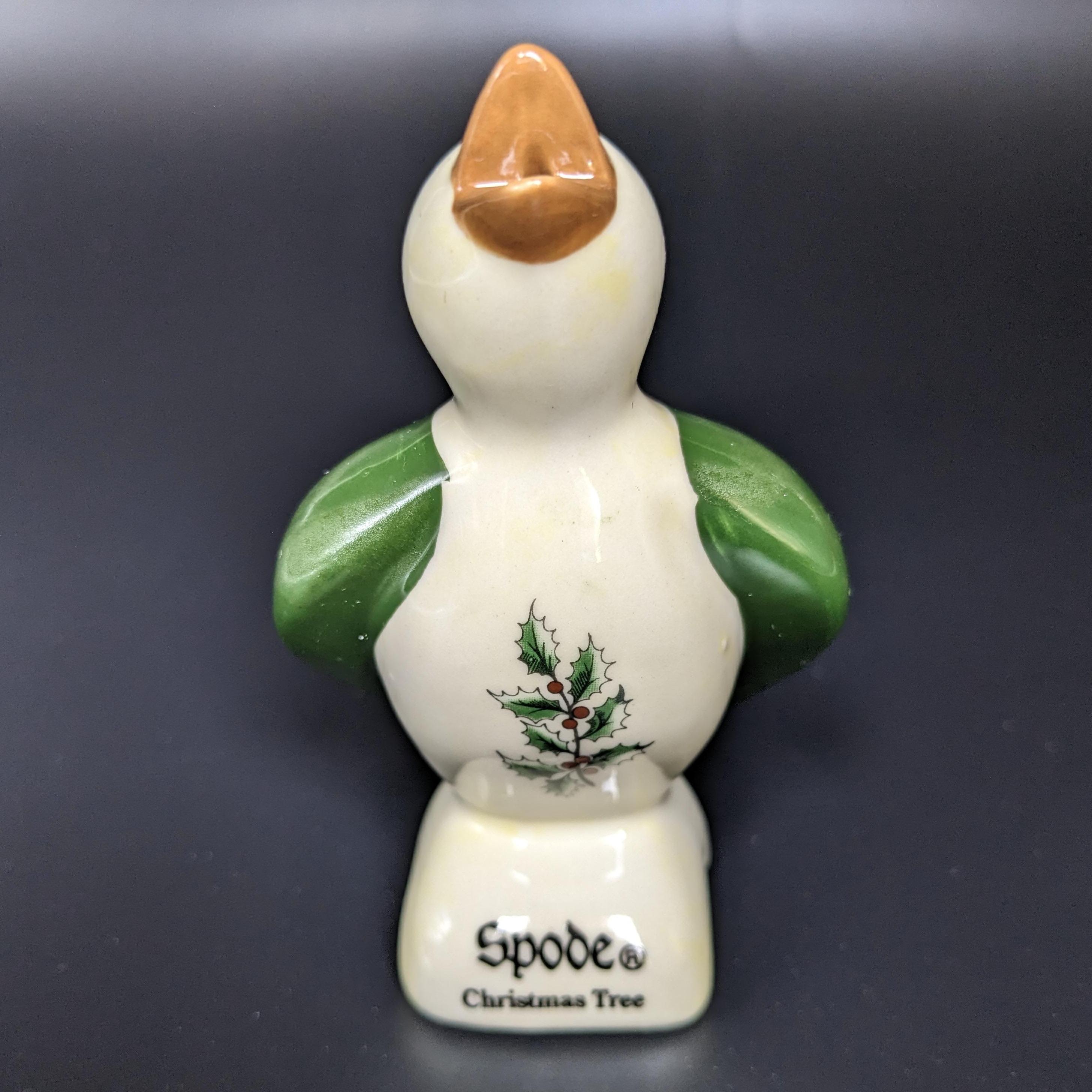 Vintage Spode Ceramic Christmas Tree Pie Bird