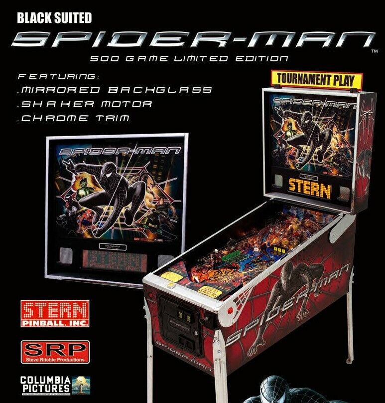 Black Spider-Man Pinball FLYER 2008 Original Super Hero Marvel Comics ...