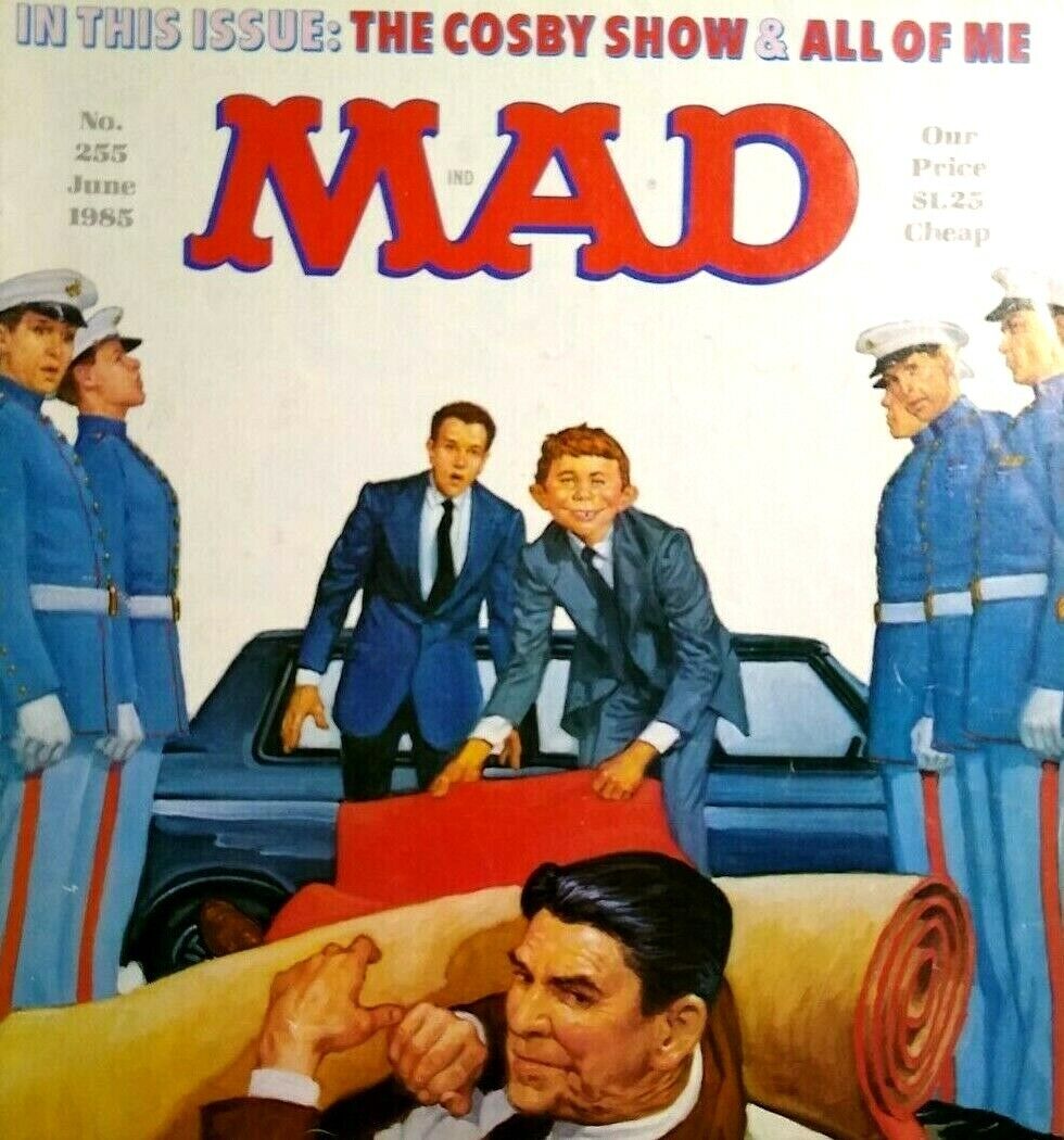 Mad Magazine June 1985 No 255 Ronald Reagan Mike Hammer Cosby Show All ...