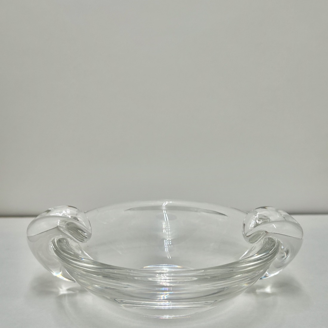 Steuben Glass Mid Century Signed Dual Ashtray