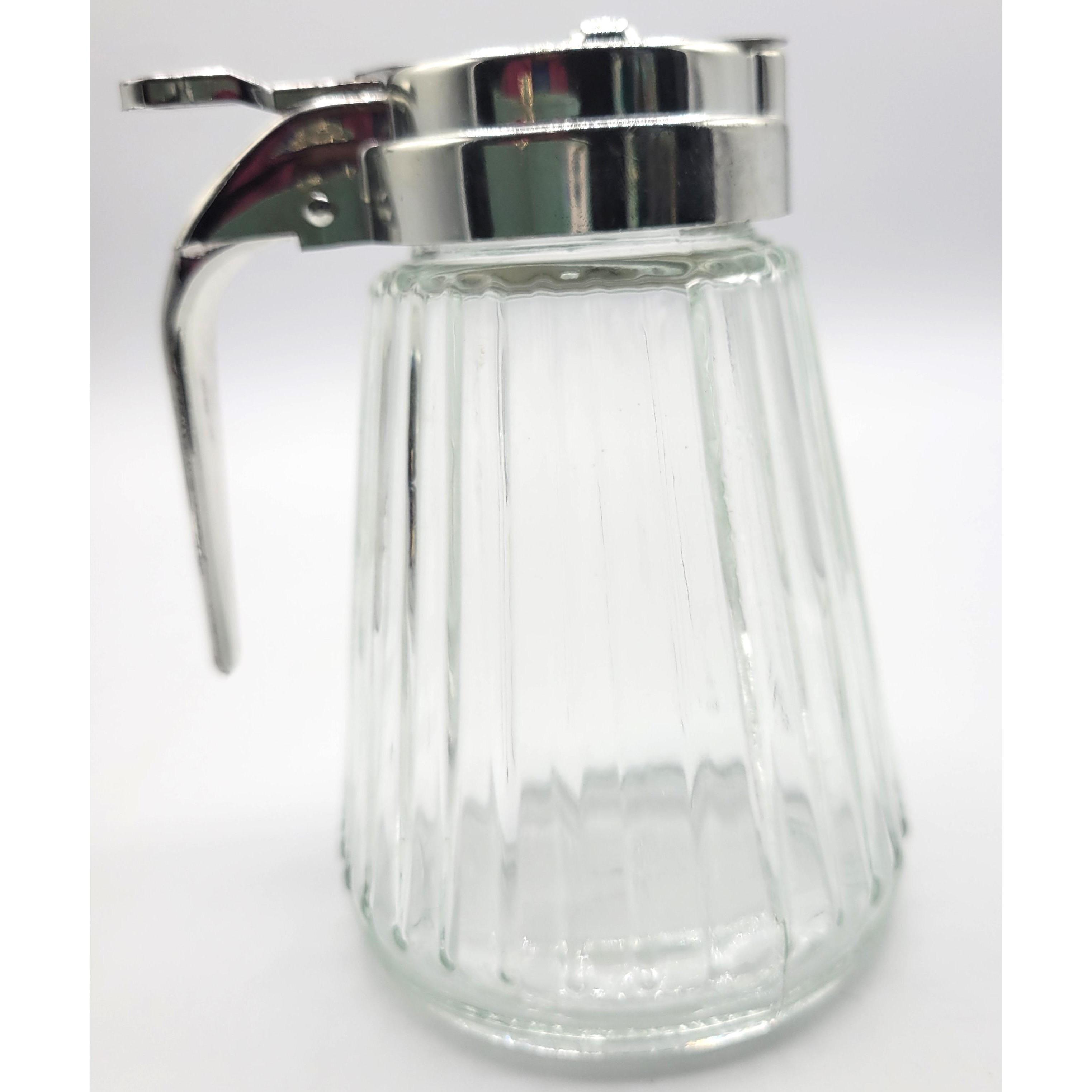 Anchor Hockings Flip Top Lid Glass Syrup Pitcher Dispenser Pancake ...