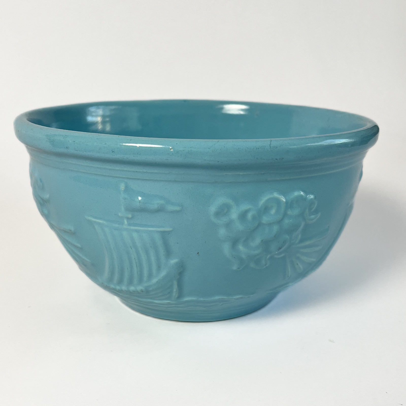 Vtg Robinson Ransbottom Pottery Mixing Bowl Lt Blue 9" dia. Zephyrus ...