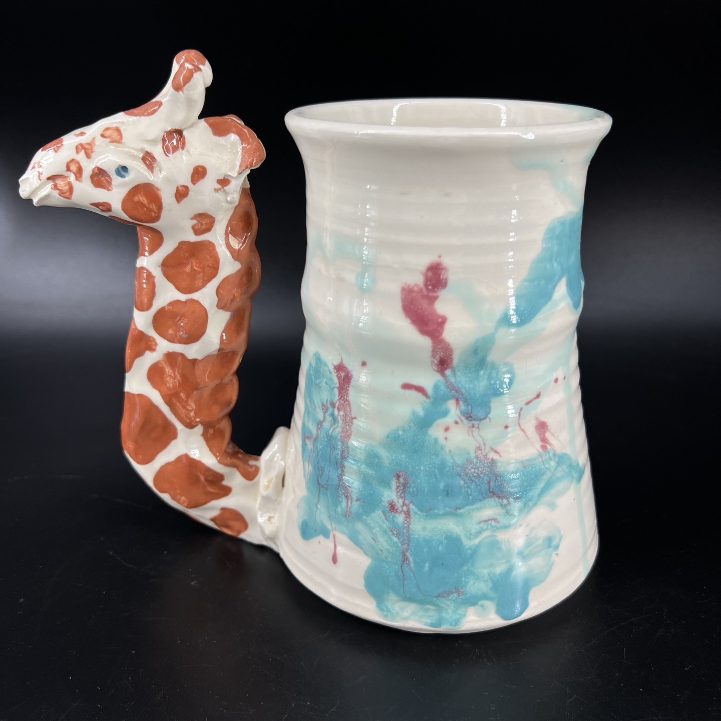 Studio Pottery Figural Giraffe Coffee Beer Mug (IN BOOTH)
