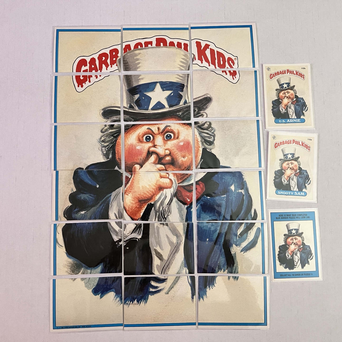Garbage Pail Kids Series 3 1986 Complete Puzzle Snooty Sam / U.S. Arnie ...
