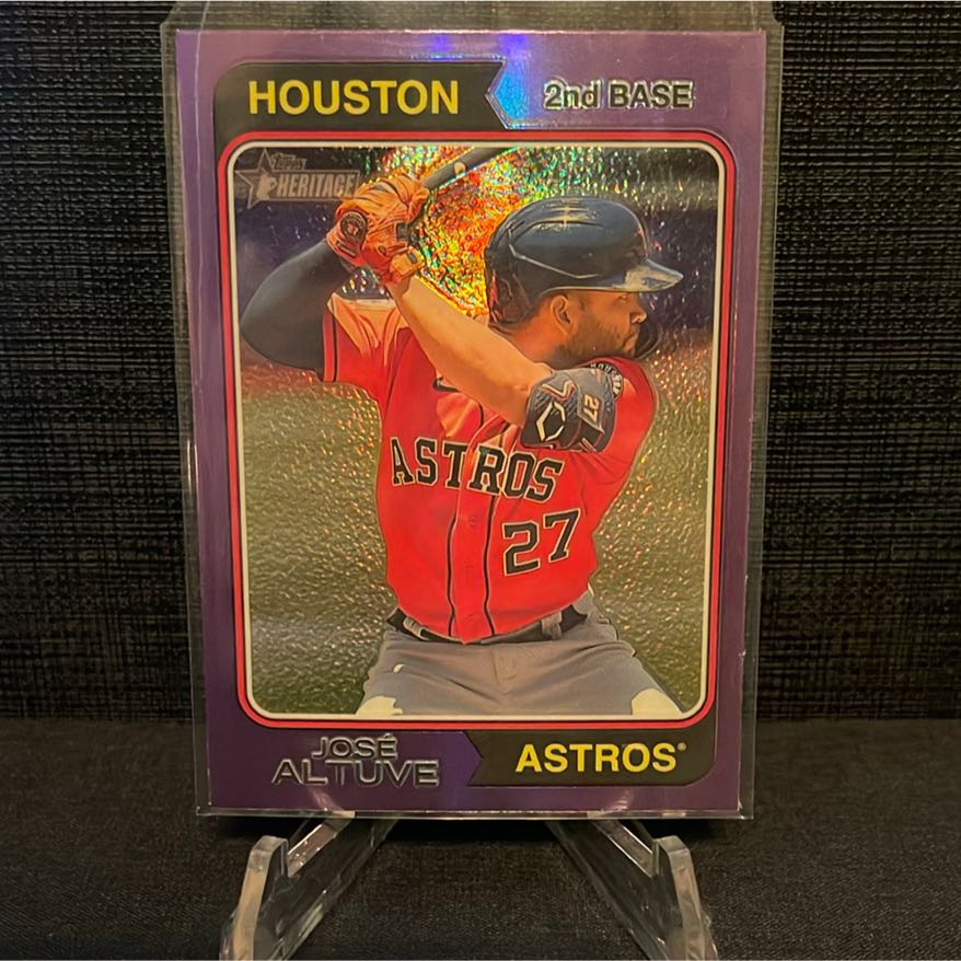 Jose Altuve 2023 Heritage Hot Box Purple Houston Astros
