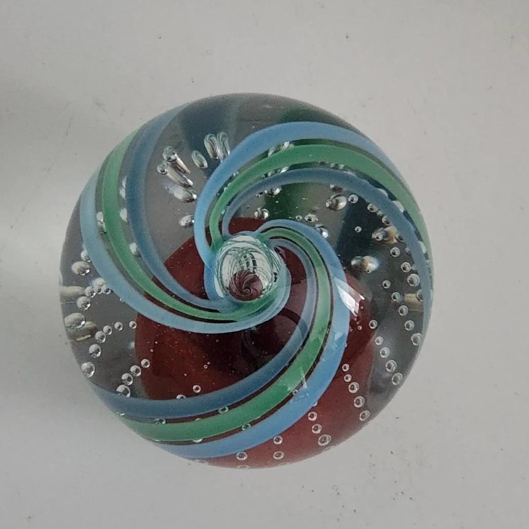 Vtg Jeff Sammartino Wheaton Village Vortex Swirl Controlled Bubbles ...