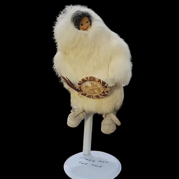 Traditional Native Inuit Alaskan Display Figure Wood Carved Head ...