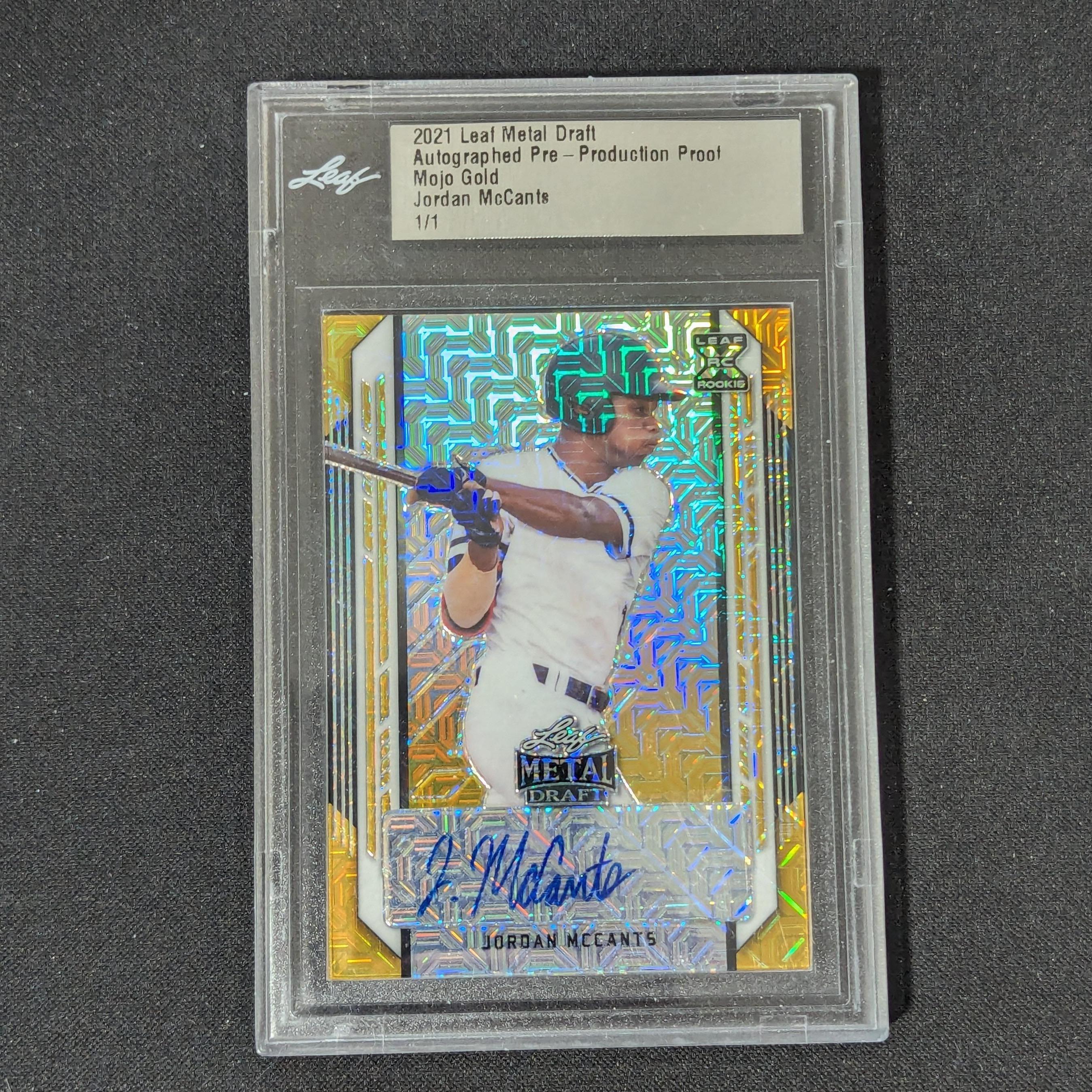 2021 Leaf Metal Draft Pre-Production Proof Mojo Gold Auto 1/1 Jordan ...