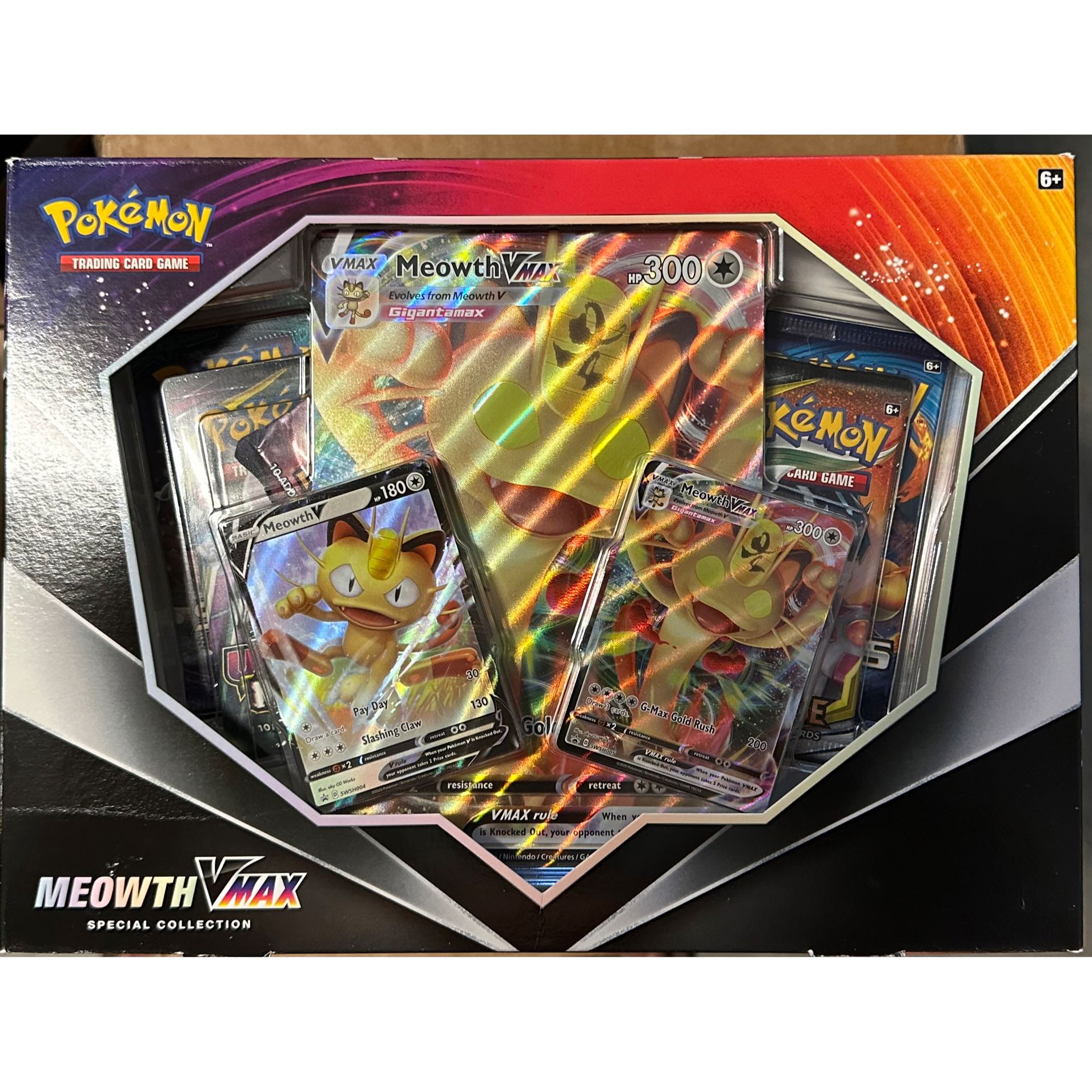 Pokemon Meowth Vmax Box