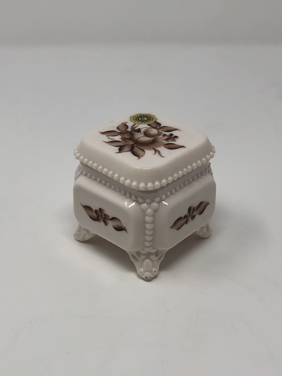 Westmoreland Jewel Box with Artist Signature and Original Labels