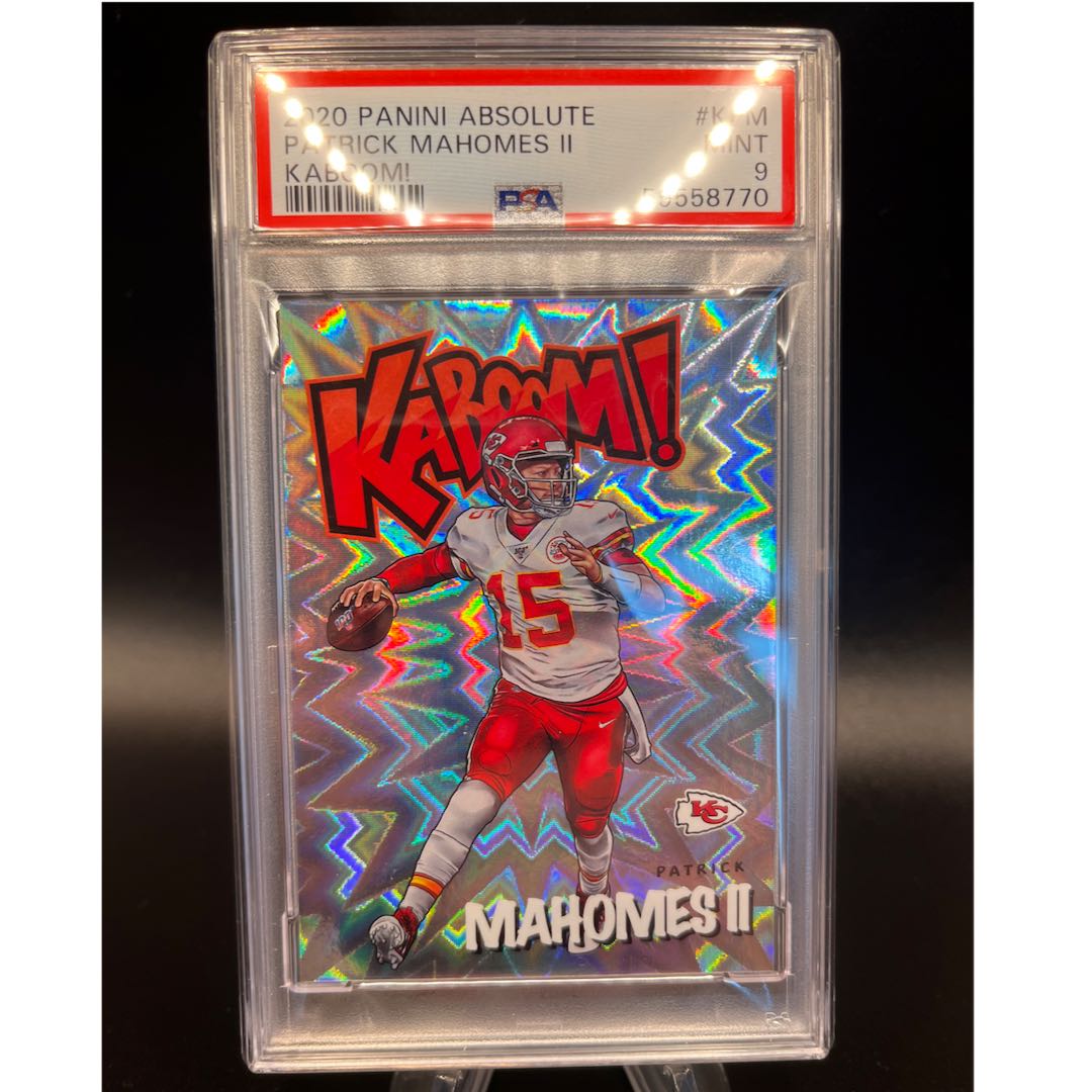 2020 Absolute NFL Patrick Mahomes Kaboom Psa 9 Kansas City Chiefs