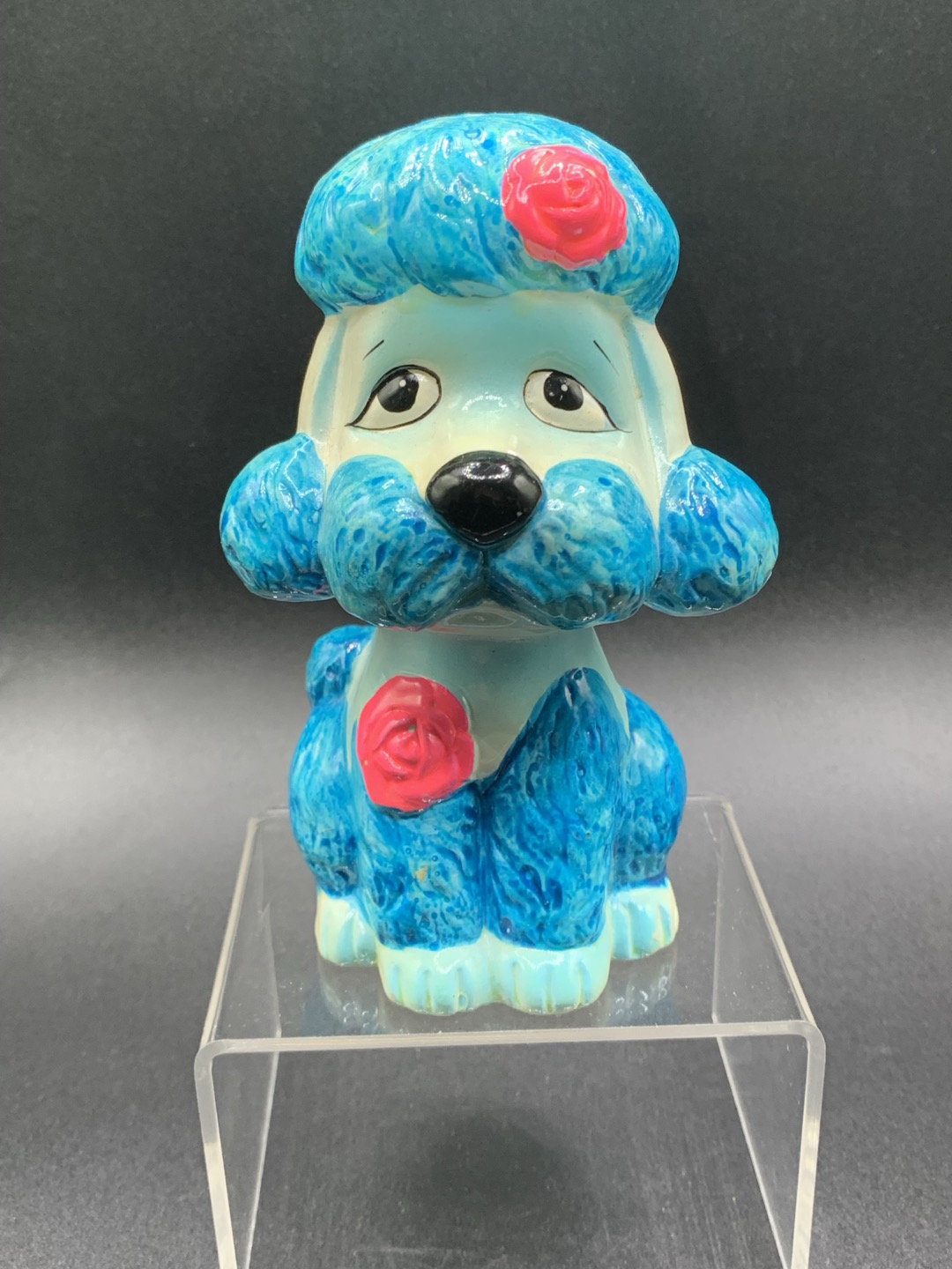 Midcentury 1960s Big Eyes Blue Aqua Poodle Coin Bank, Poodle ...