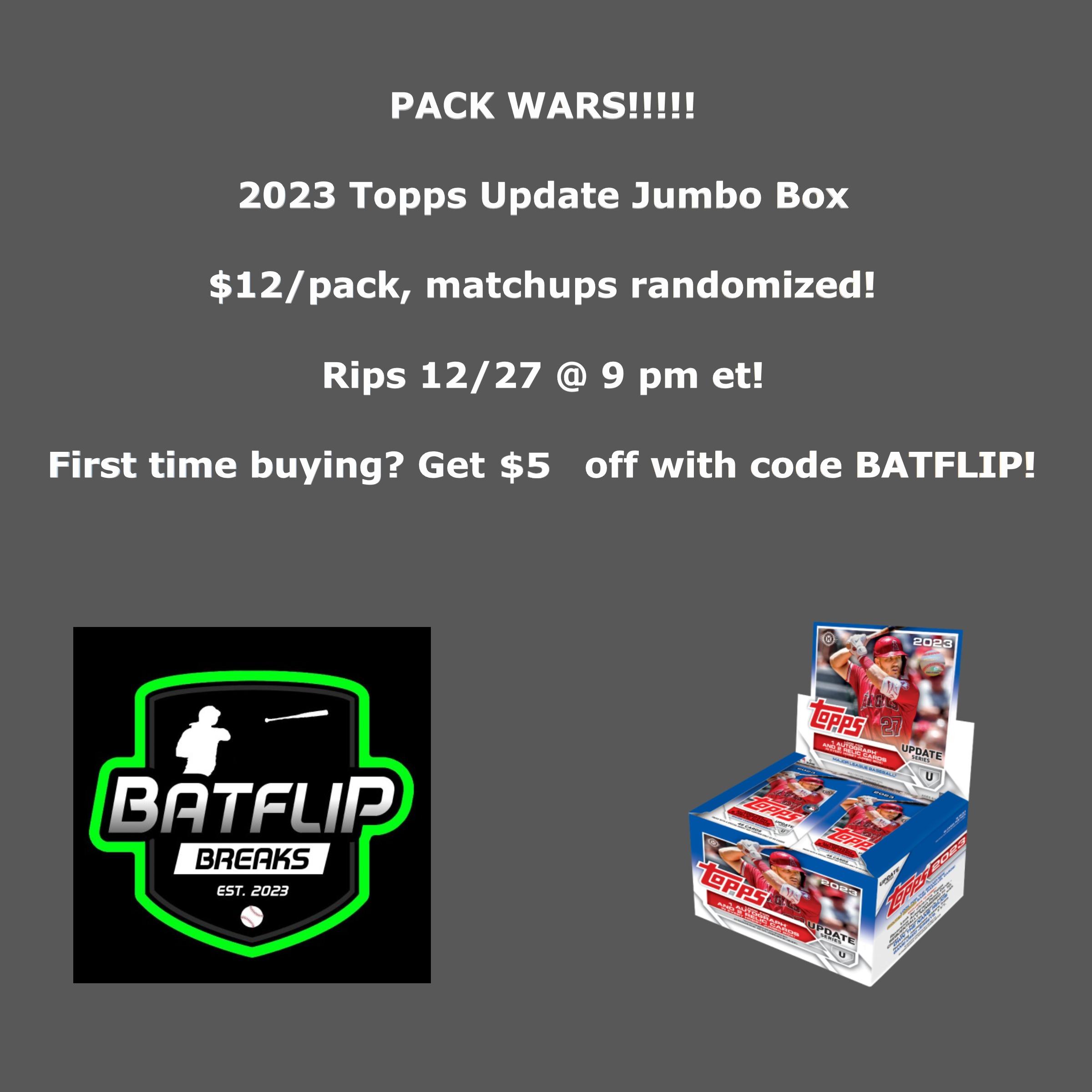 PACK WARS! 2023 Topps Update Jumbo Box (10 packs/46 cards)