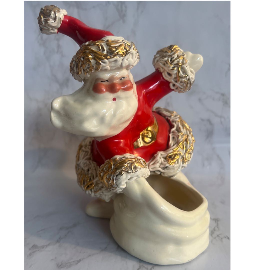 Vintage Dancing Big Booty Spaghetti Santa Planter Circa 1950