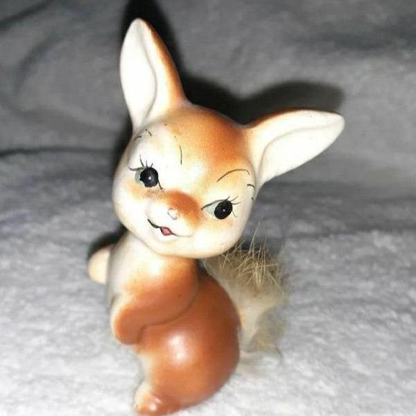 1950s Enesco Bunny Rabbit Puff Tail figurine
