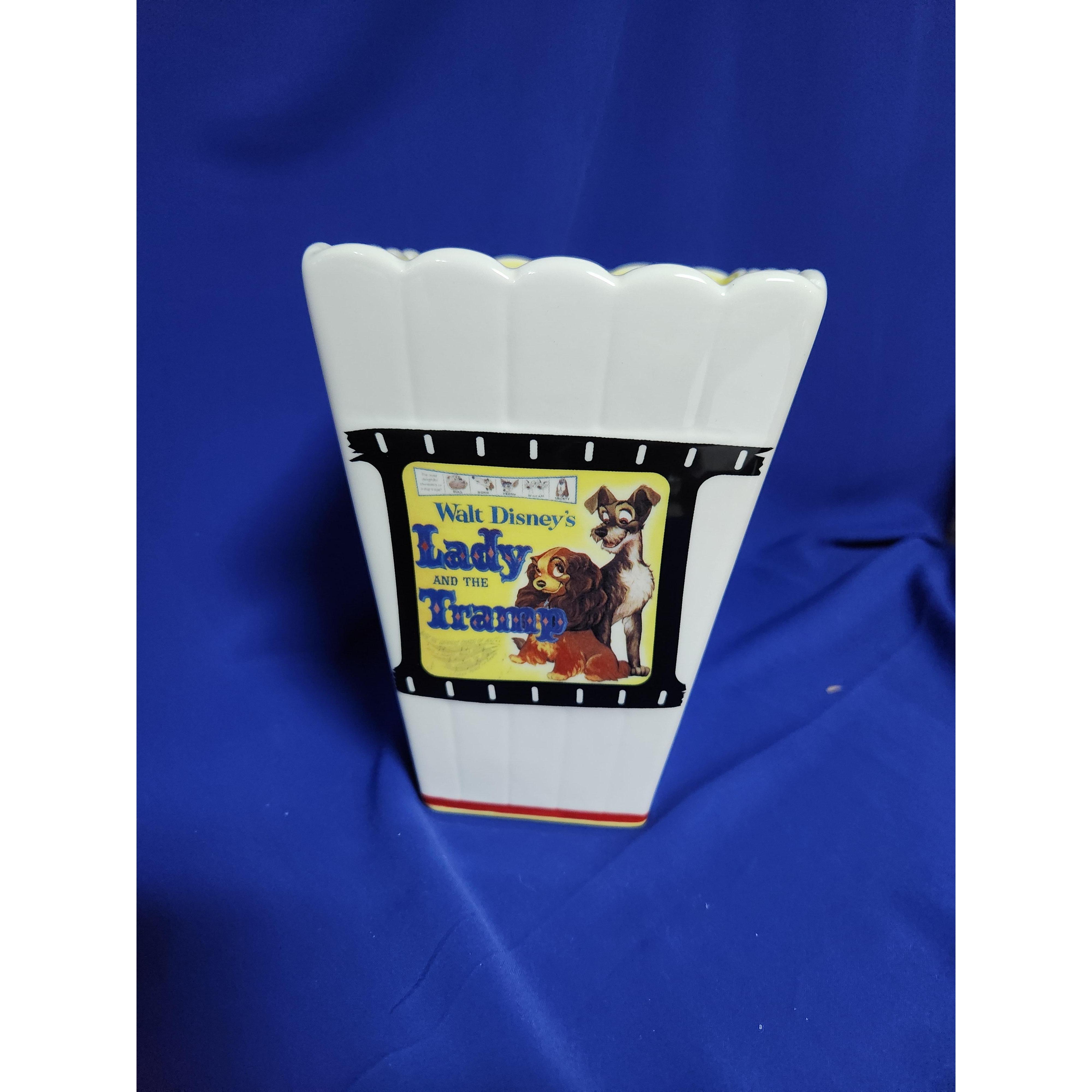 Disney's Lady and the Tramp Ceramic Movie Night Popcorn Container Vase