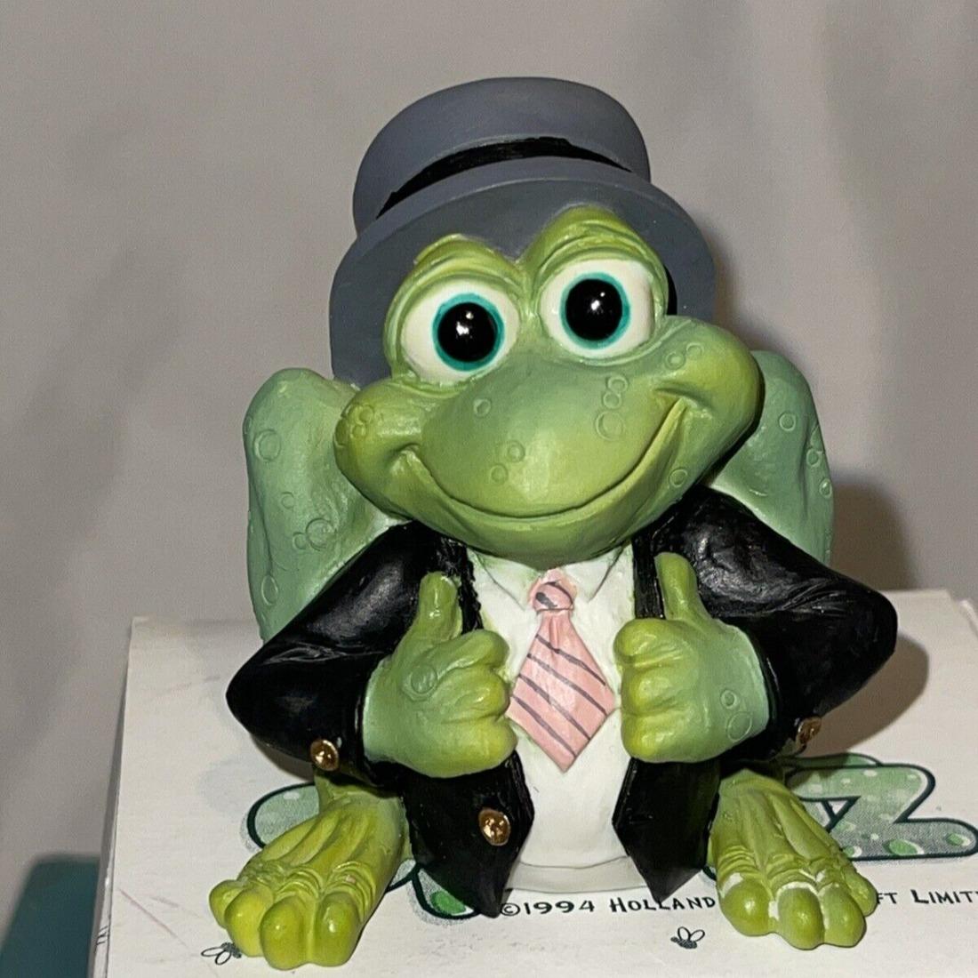New Old Stock Box Holland 1994 Sprogz Frog Figurine Hoppily Ever After ...