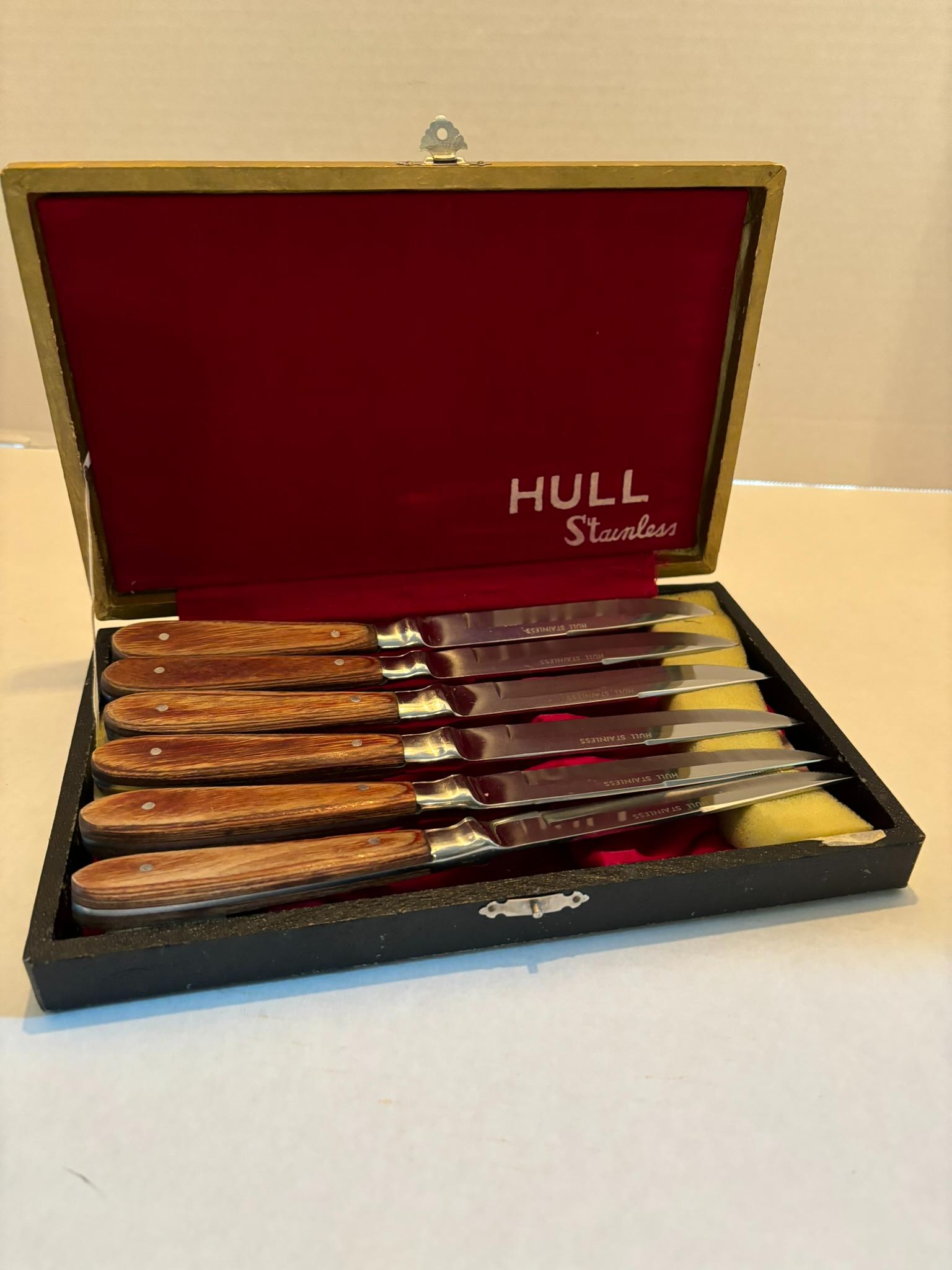 Vintage Hull Stainless Steel Steak Knives