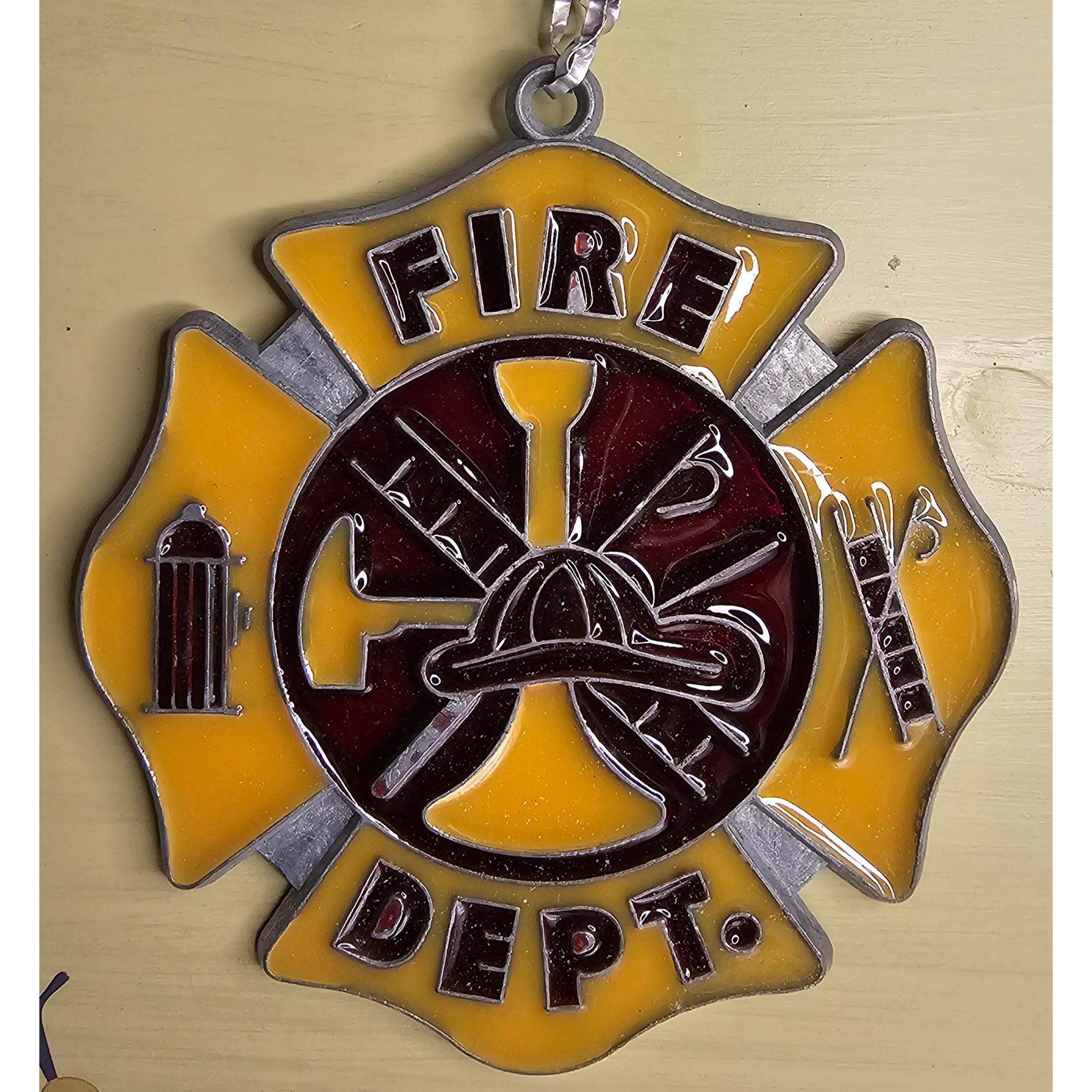 Fire Department Suncatcher Yellow
