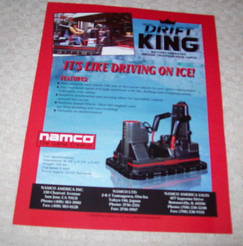 DRIFT KING RACE CARTS GAME FLYER BROCHURE 1994 Vintage Retro