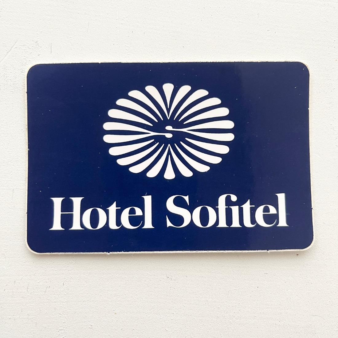 Hotel Sofitel Sticker Label Vintage 1980s Luxury