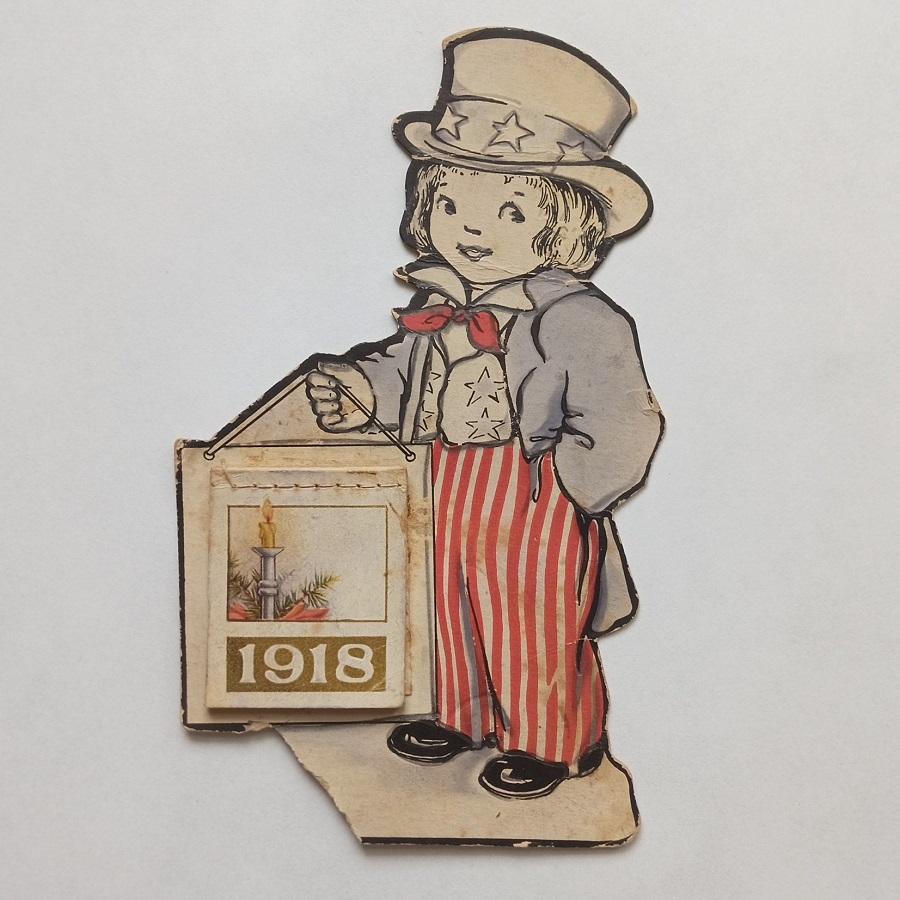 Antique 1918 Uncle Sam Patriotic United States Calendar