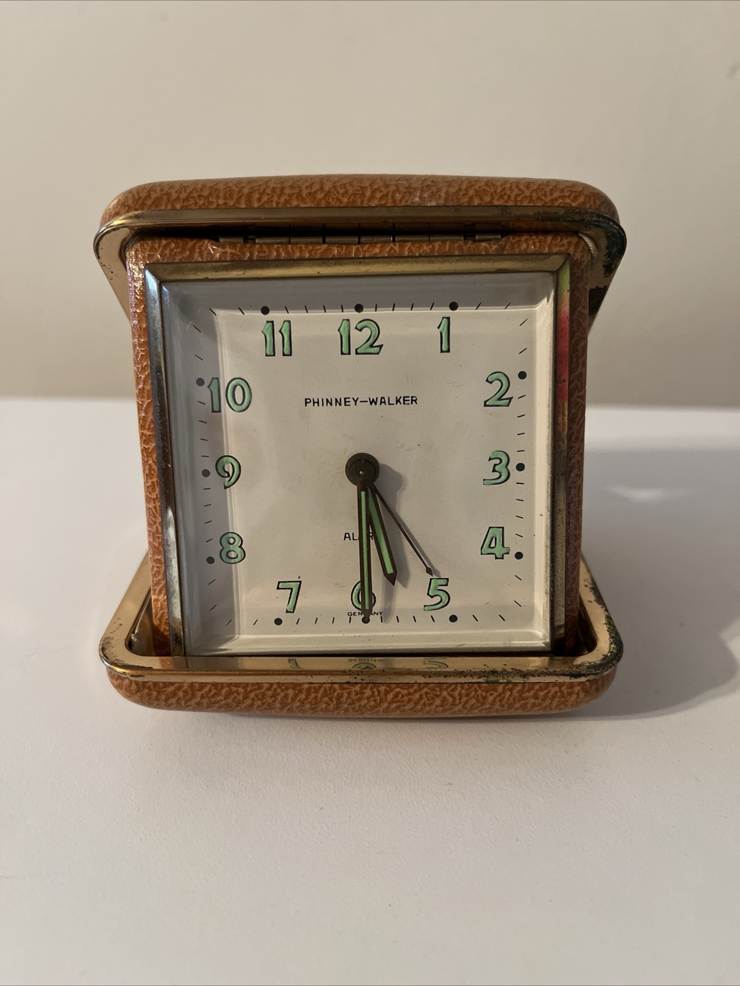 Vintage Phinney Walker Wind Up Travel Alarm Clock in Case Germany ...