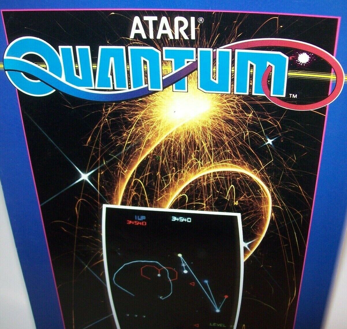 Quantum Arcade FLYER 1982 Original Retro Vintage Video Game Space Age Art Sheet