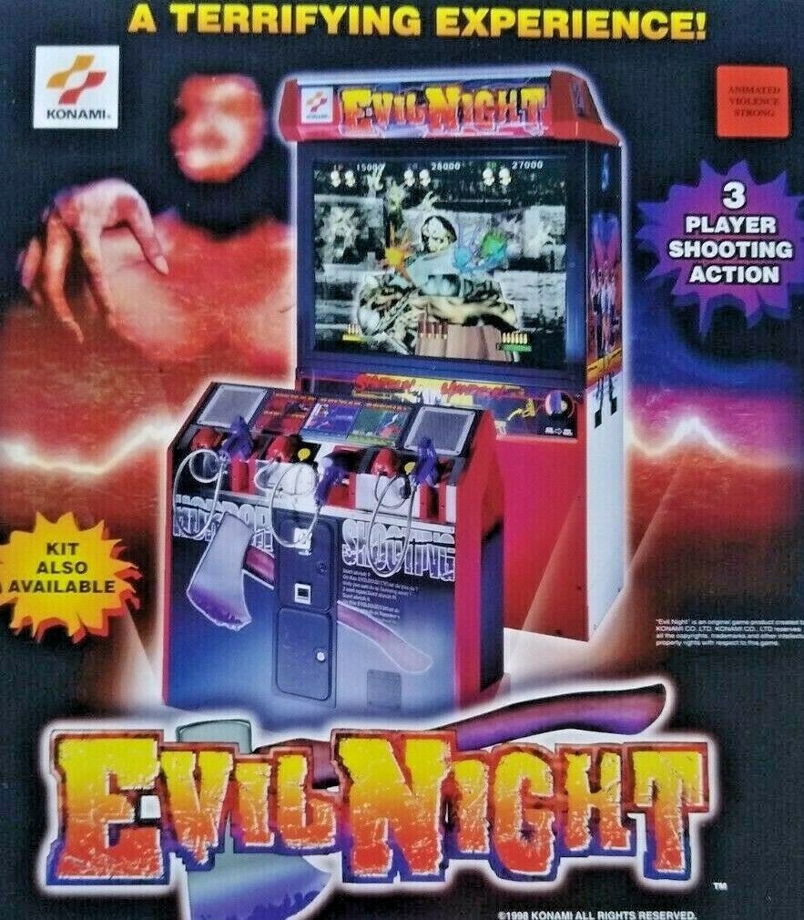 Evil Night Arcade FLYER Original NOS Video Game 1998 Art Horror Story ...