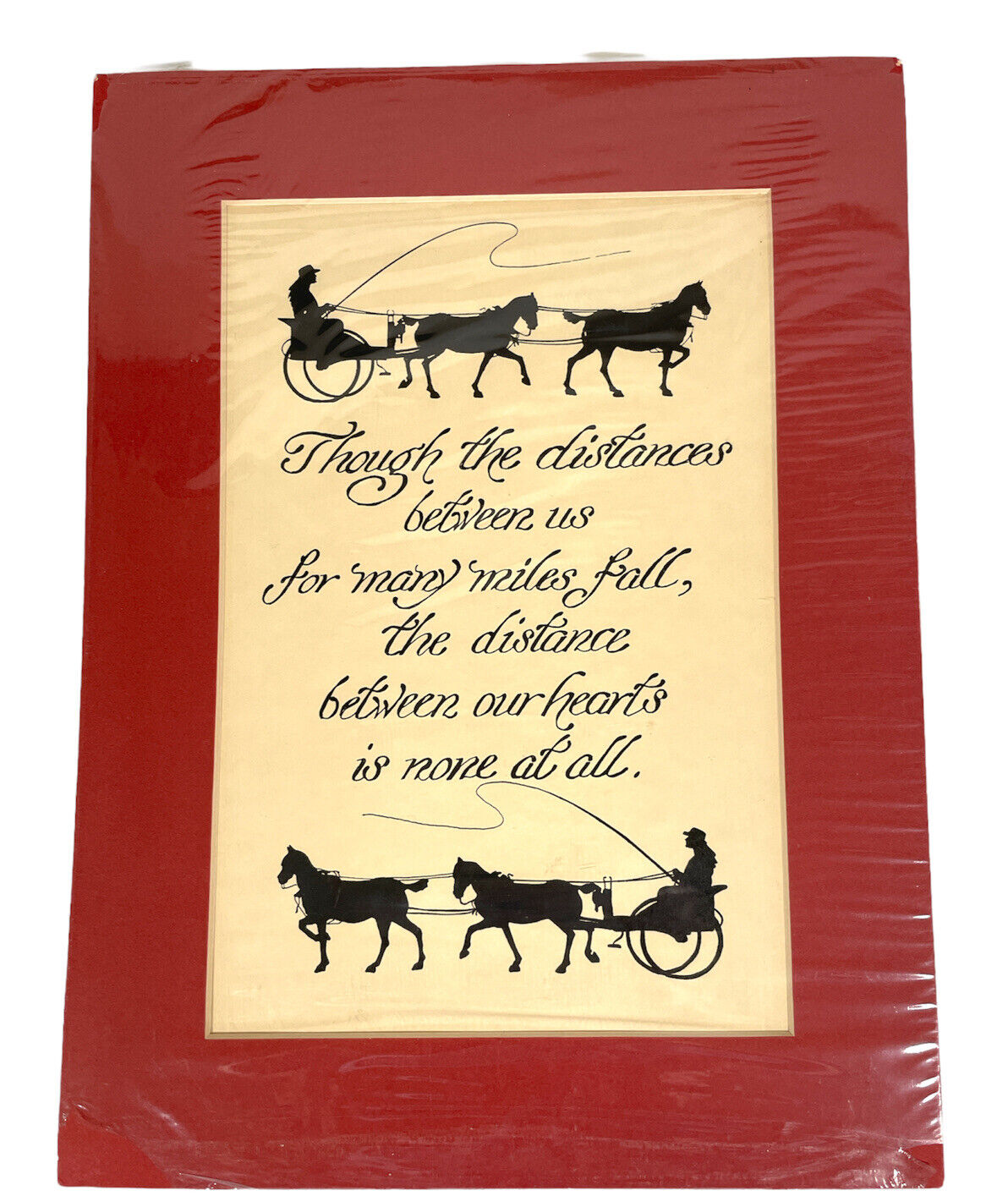 Silhouette Picture Calligraphy Poem Horse and Buggy Travel Deborah ...