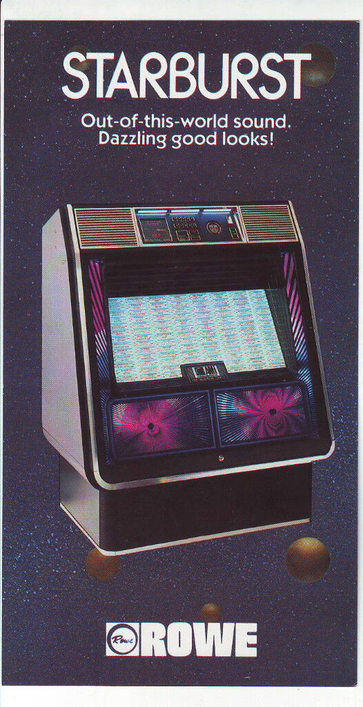 Starburst Mini Jukebox FLYER Original 1981 Rowe NOS Phonograph Music ...