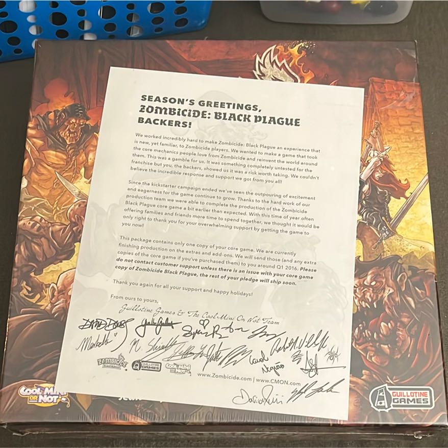 Zombicide Black Plague Board Game By CMoN (Kickstarter NIB)