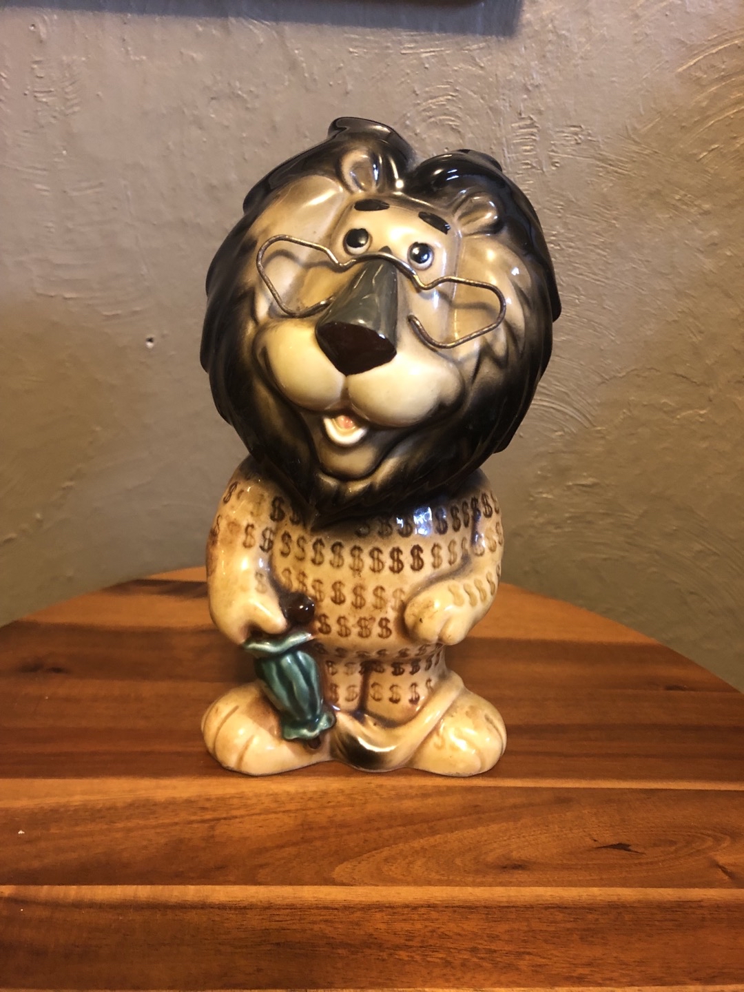 Lefton Ceramic Lion Coin Bank Hubert Harris Vintage