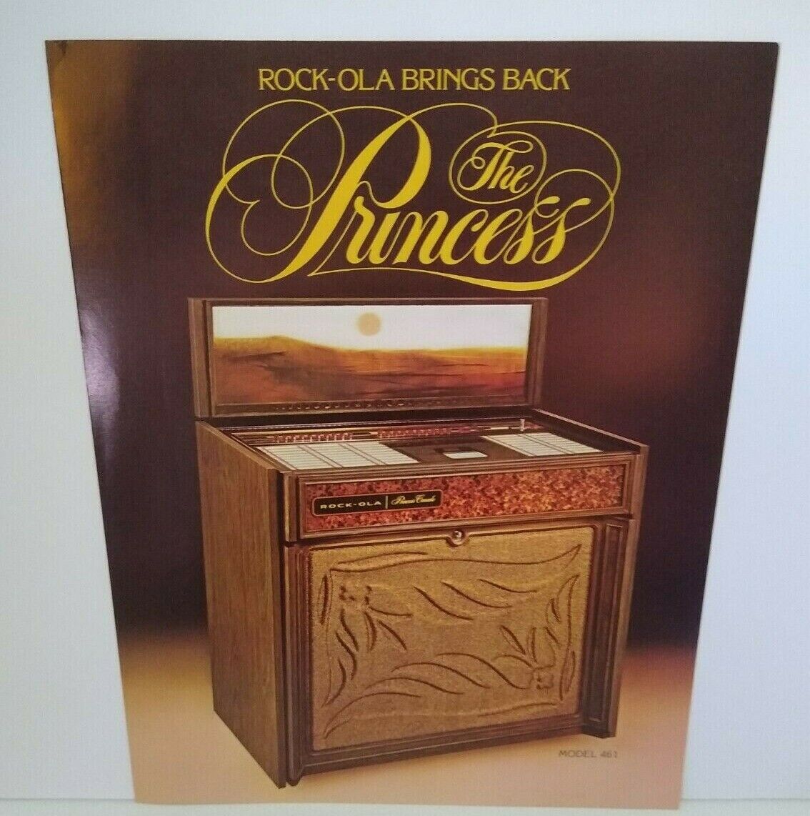 Rock Ola Princess Jukebox FLYER Model 461 Original Phonograph Music ...