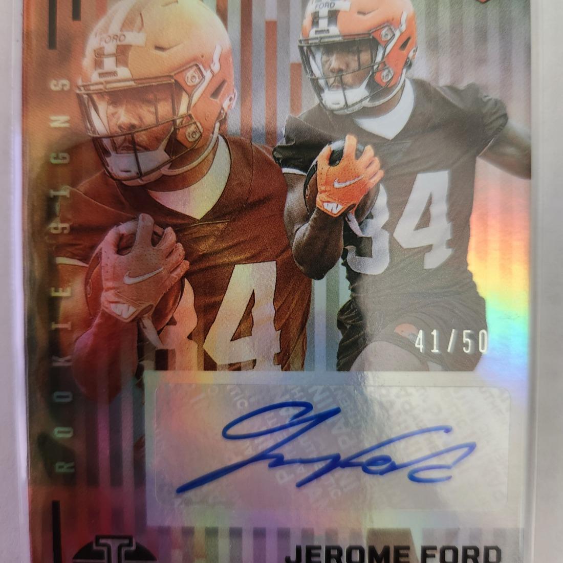 Jerome Ford 2022 Illusions Autograph Rc #41/50