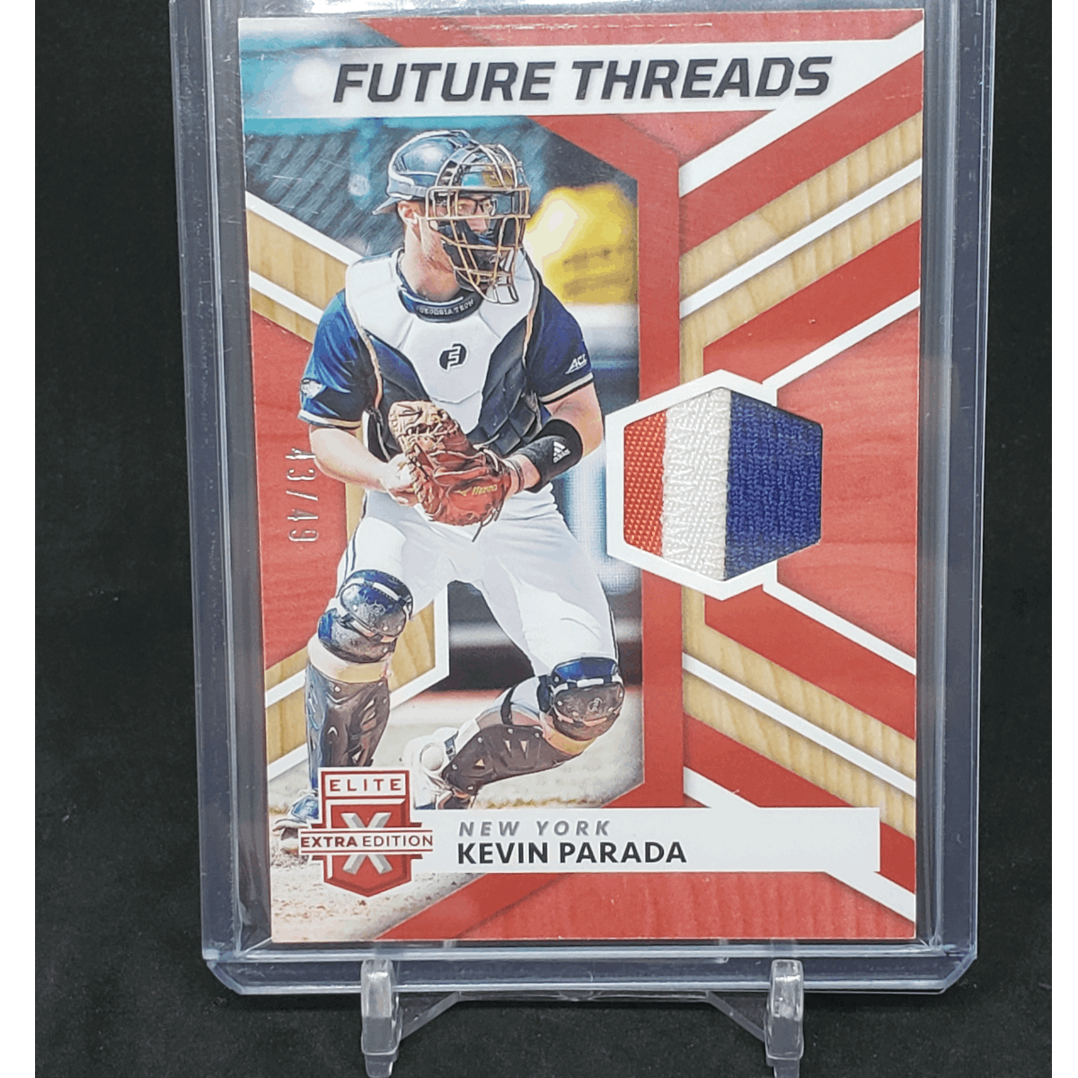 Kevin Parada 2022 Elite Extra Edition 3 Color Patch /49 Mets