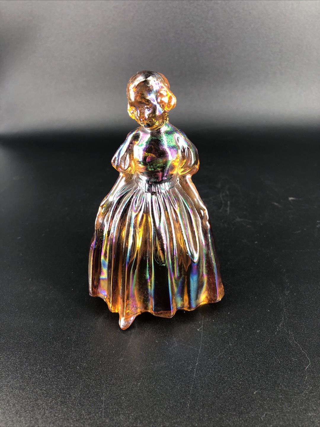 Vtg Wheaton Wheatonware Marigold Gold Iridescent Carnival Glass Girl ...