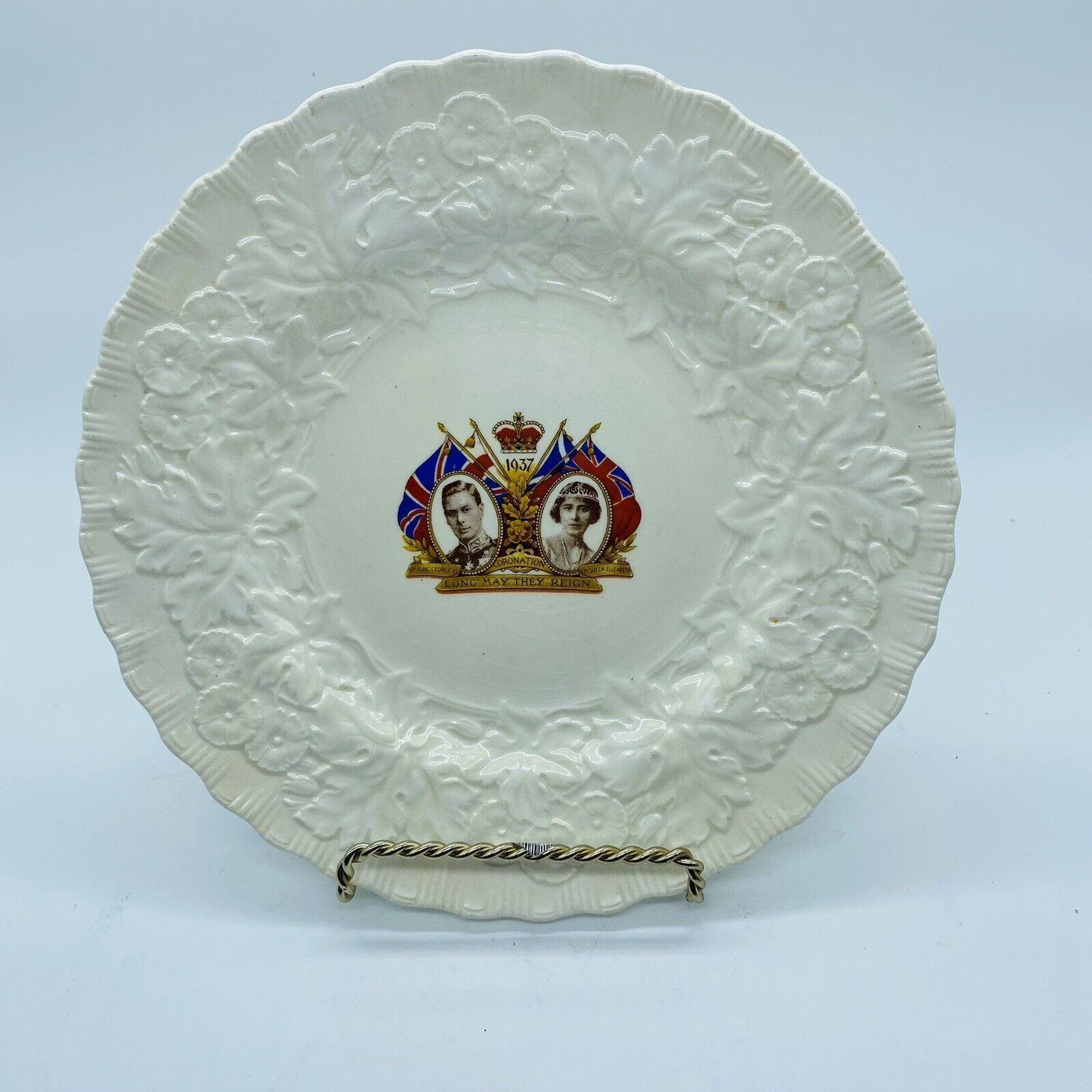 1937 Coronation Commemorative Plate King George VI Queen Elizabeth ...