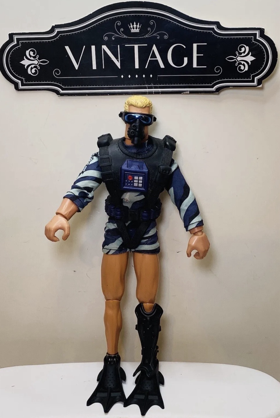 1996’ Hasbro GI Joe Inter. Diver Action Figure 12” Tall Swimsuit w ...