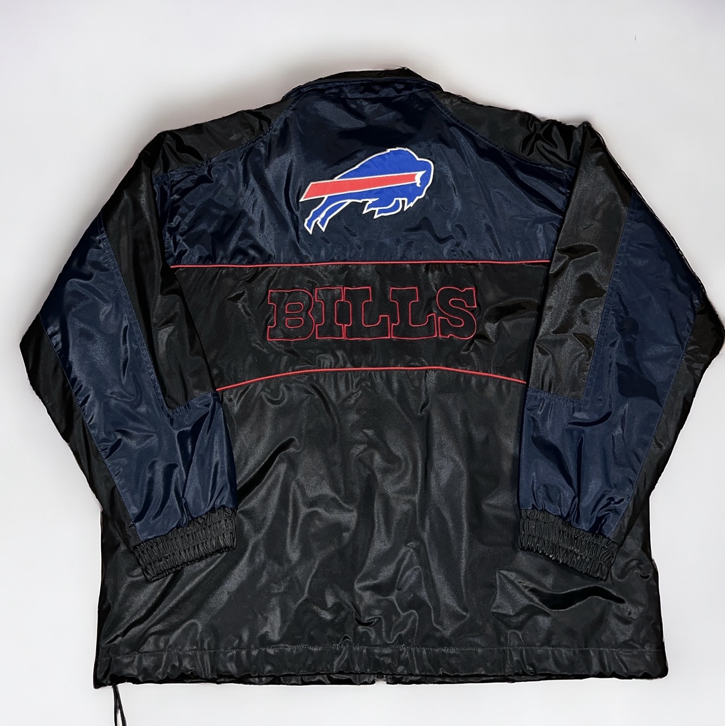 Vintage Buffalo Bills Heavy Zip Jacket Size Large NFL Apparel Black ...