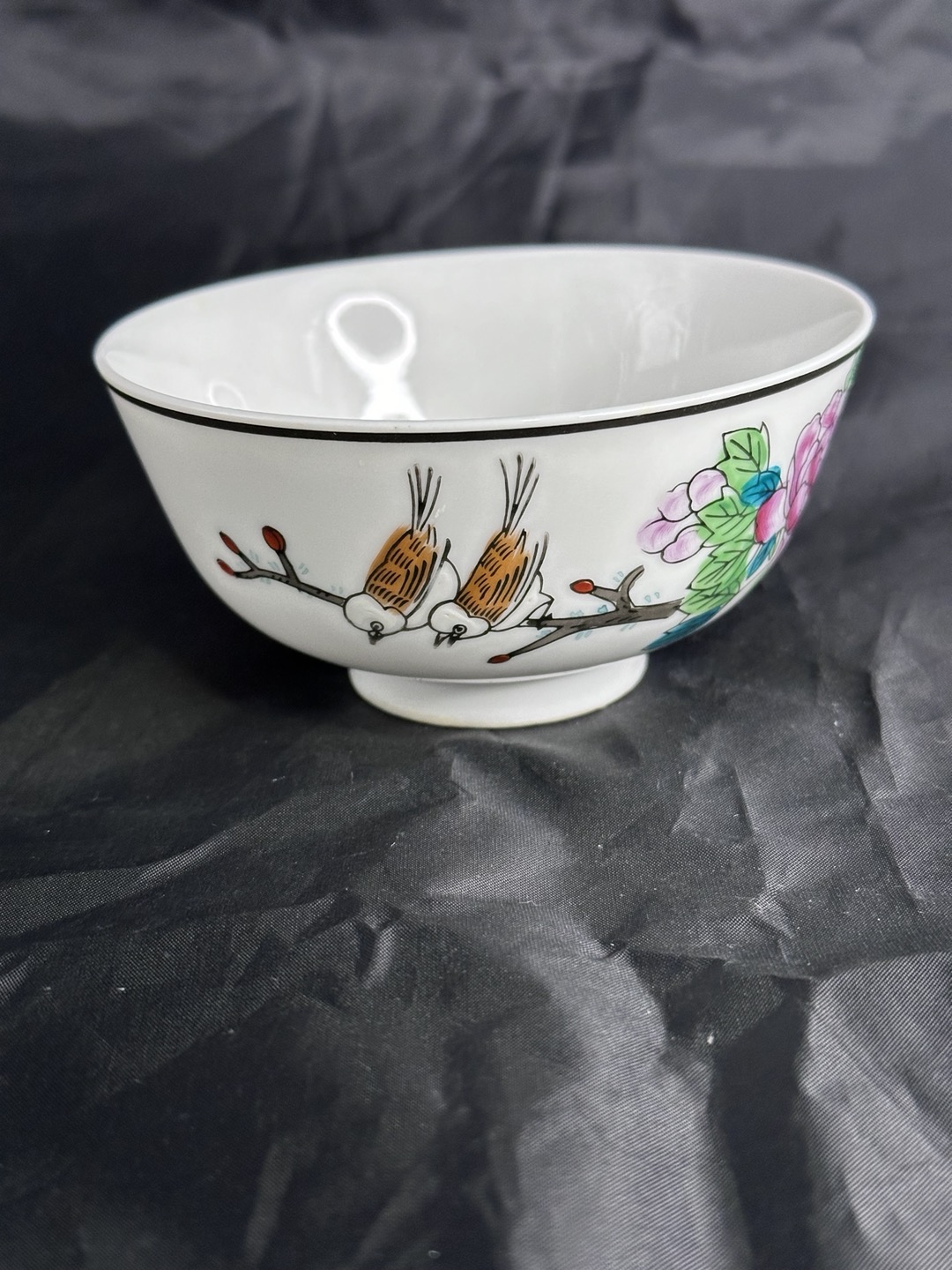 Small Asian Themed Bowl With Birds
