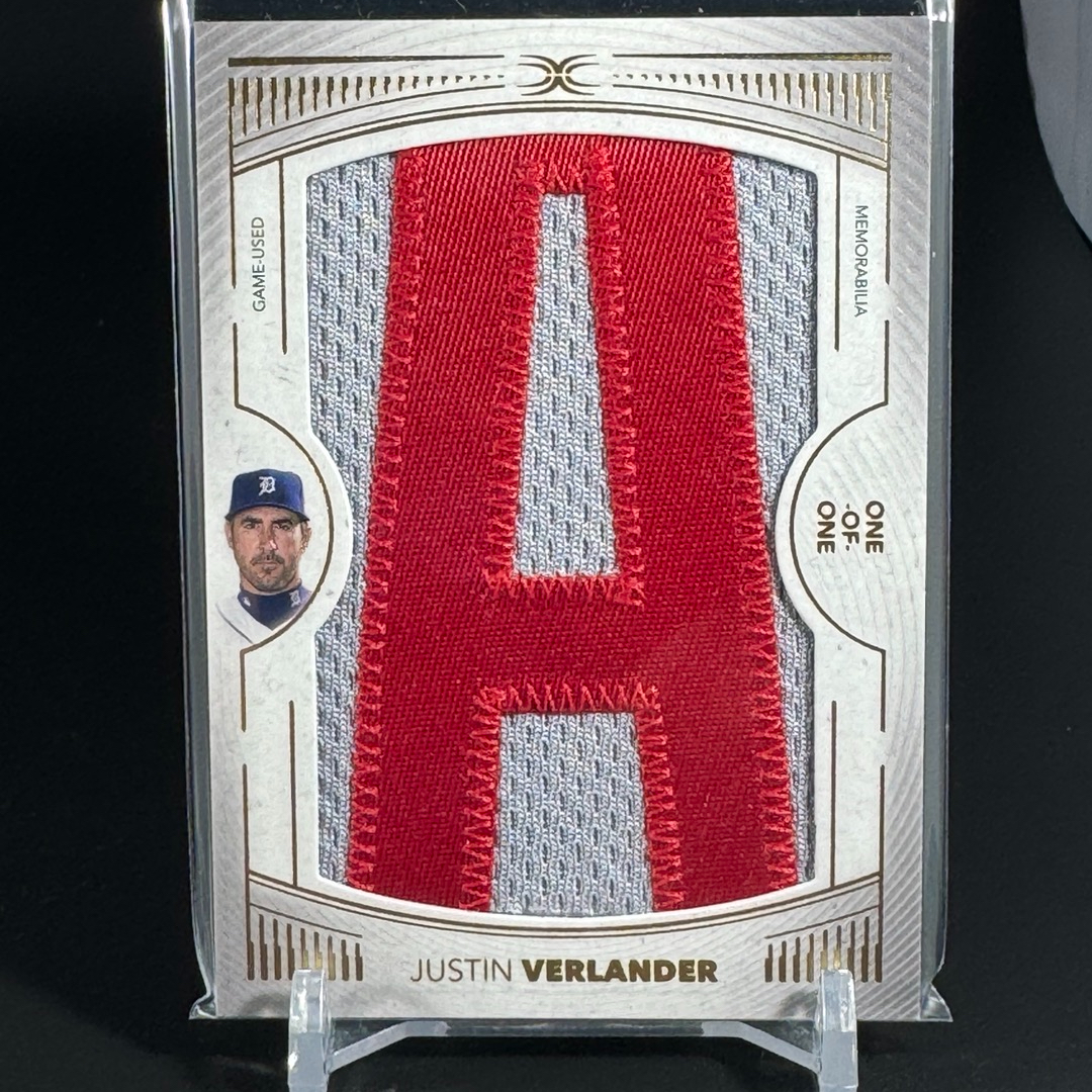 Justin Verlander Definitive Nameplate Relic Letter ‘A’ 1/1