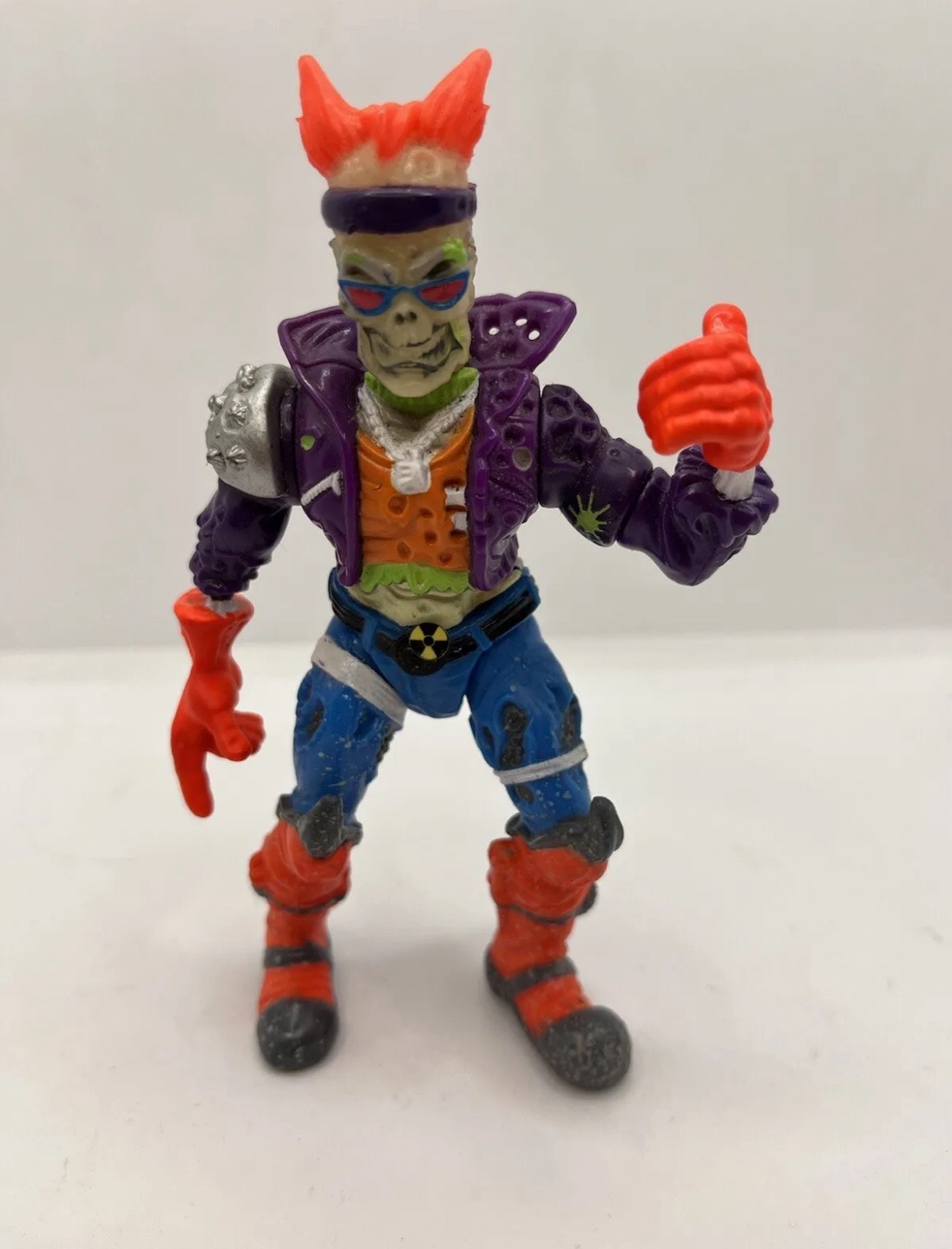 Vintage 1991 Toxic Crusaders BONEHEAD Action Figure Troma Inc Playmates ...