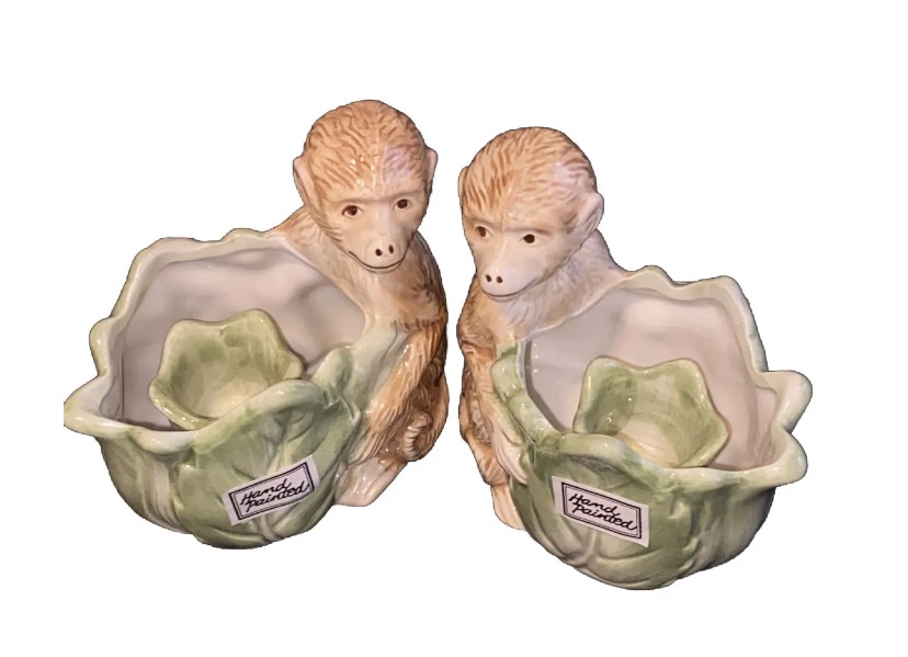Fitz & Floyd Classics Rainforest Monkey Candleholders