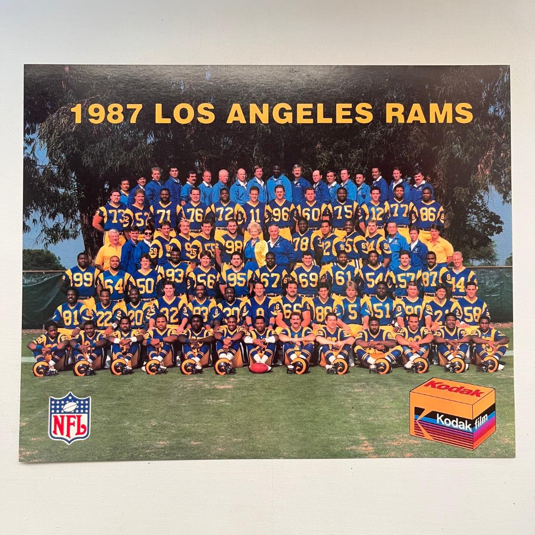 1987 Los Angeles Rams NFL Football Photo John Robinson Jim Everett ...
